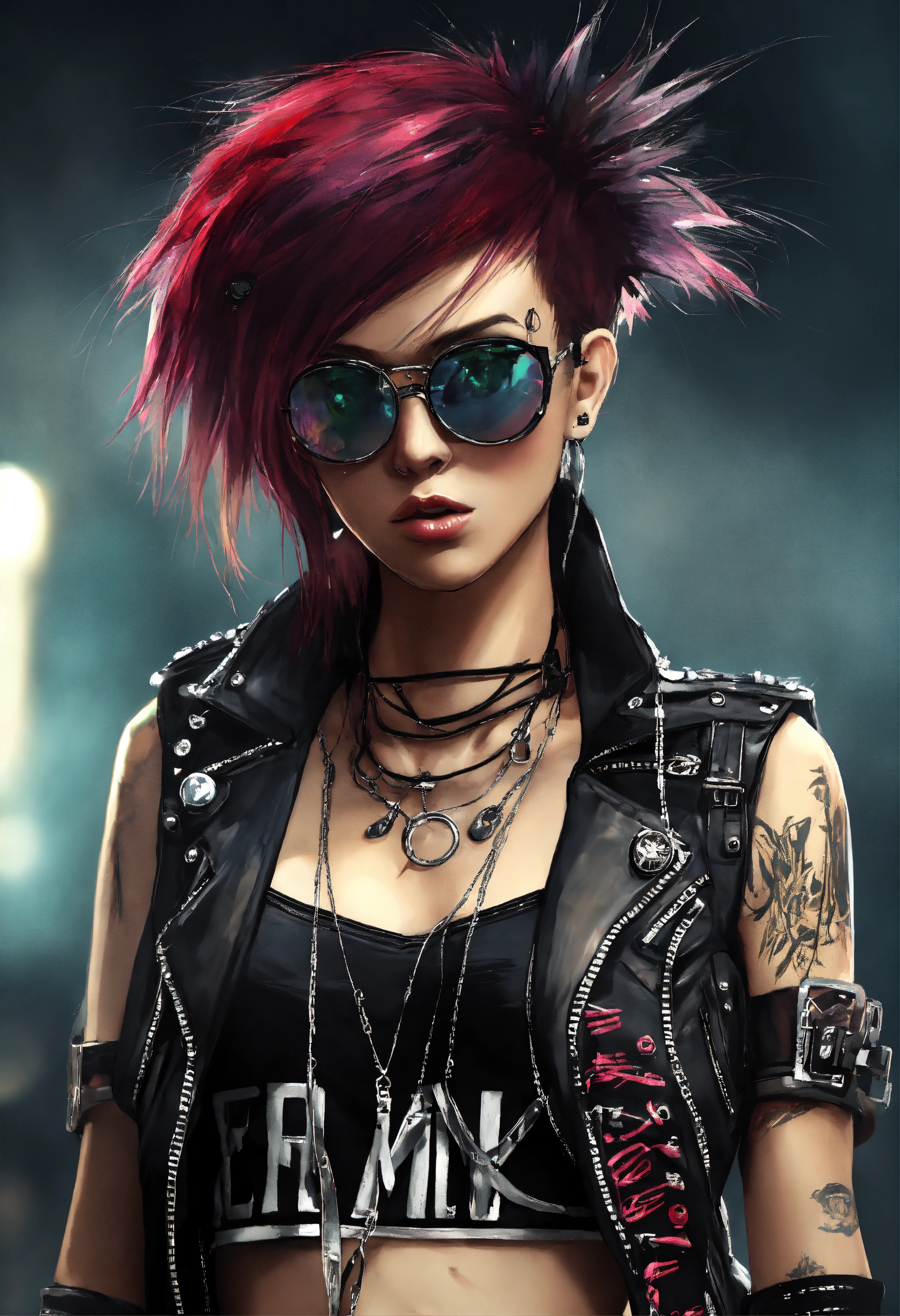 Lexica - Full body . femal punk metall style