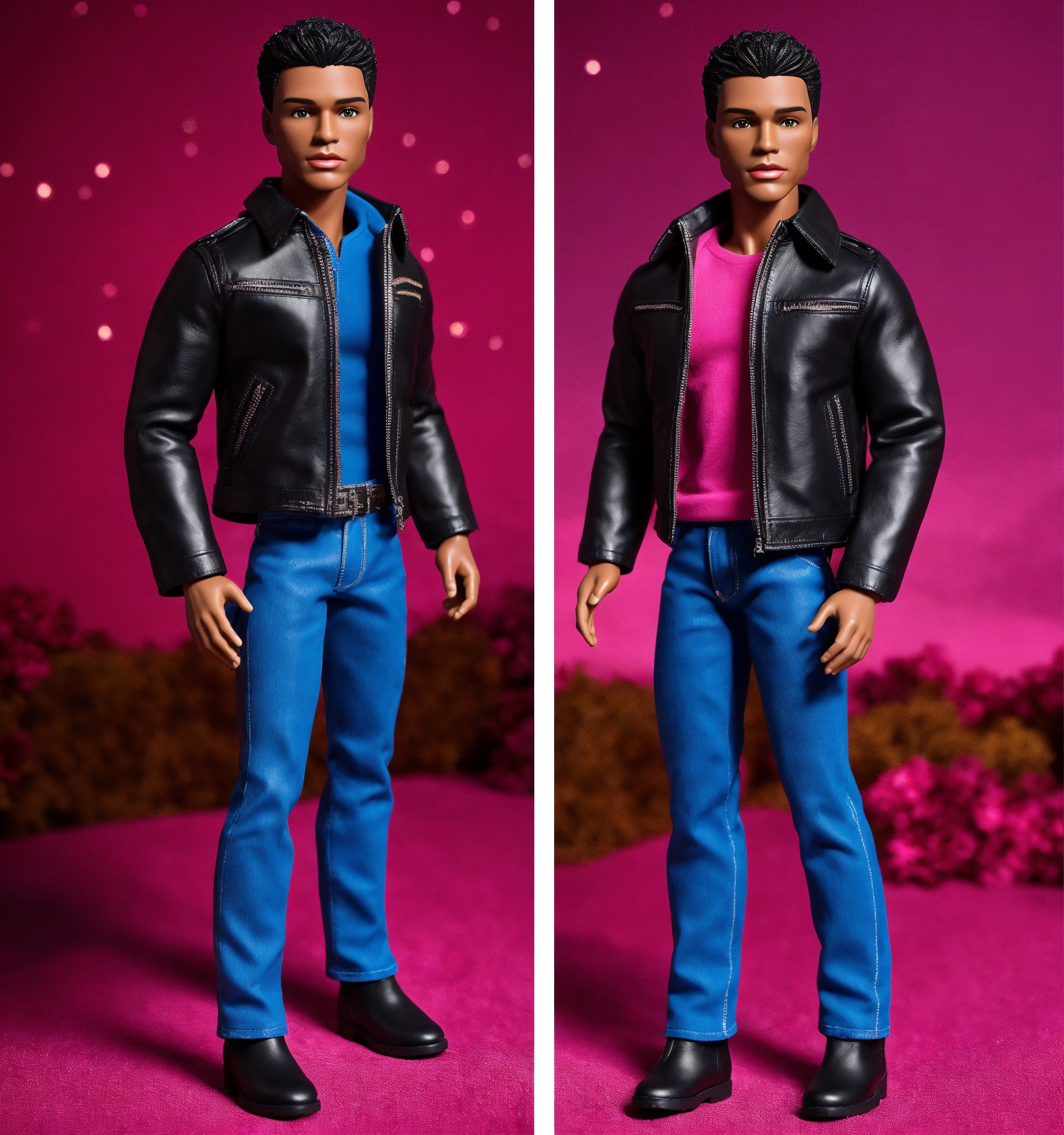 Lexica - Design the packaging for a Ken doll in a stylish, black ...