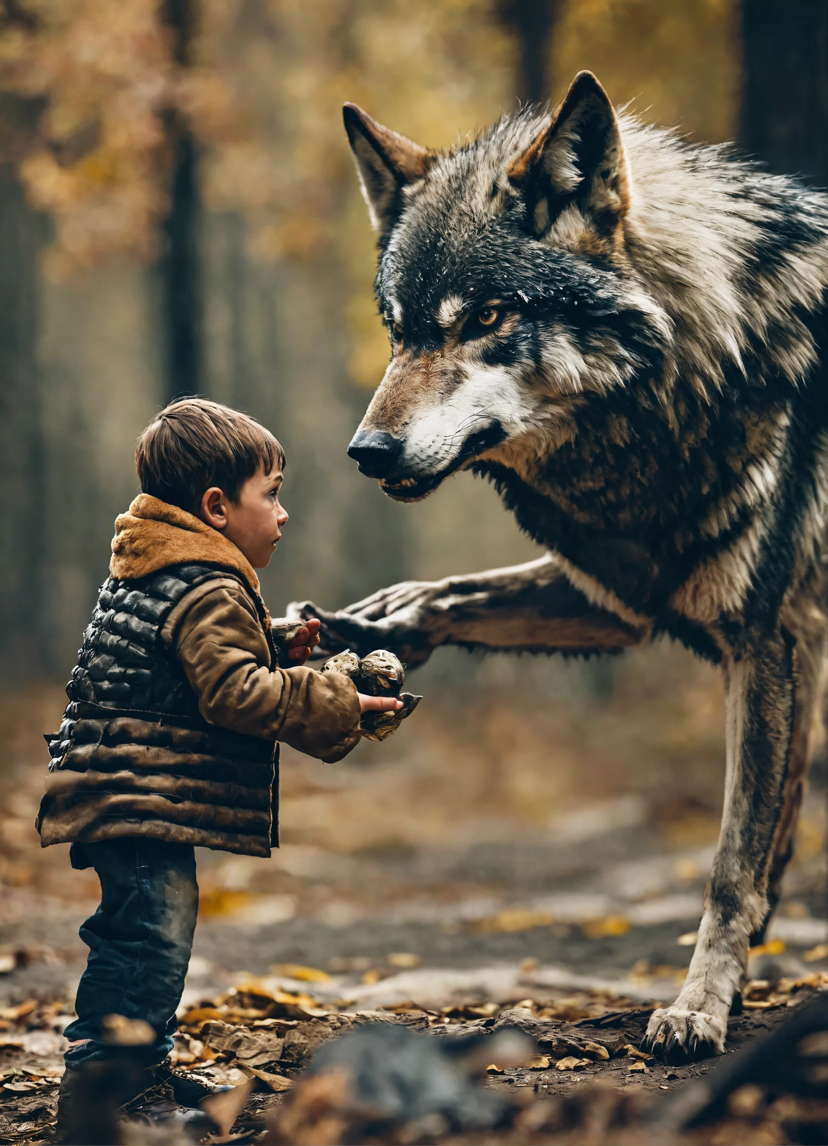Lexica - Meeting good and bad wolf ready to fight and the good wolf ...
