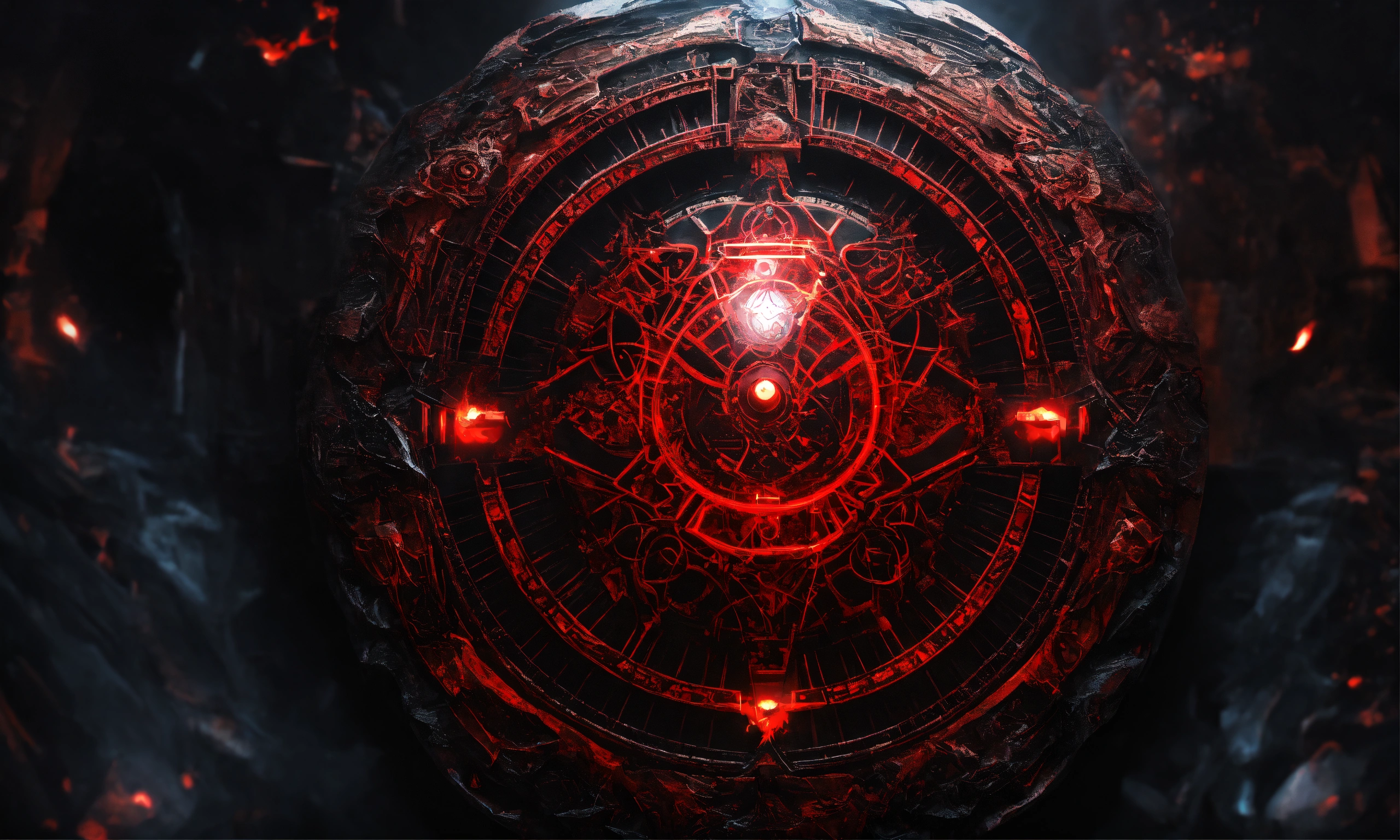 Lexica - Dark Evil Black, Red and black digital occultic sigil owl ...