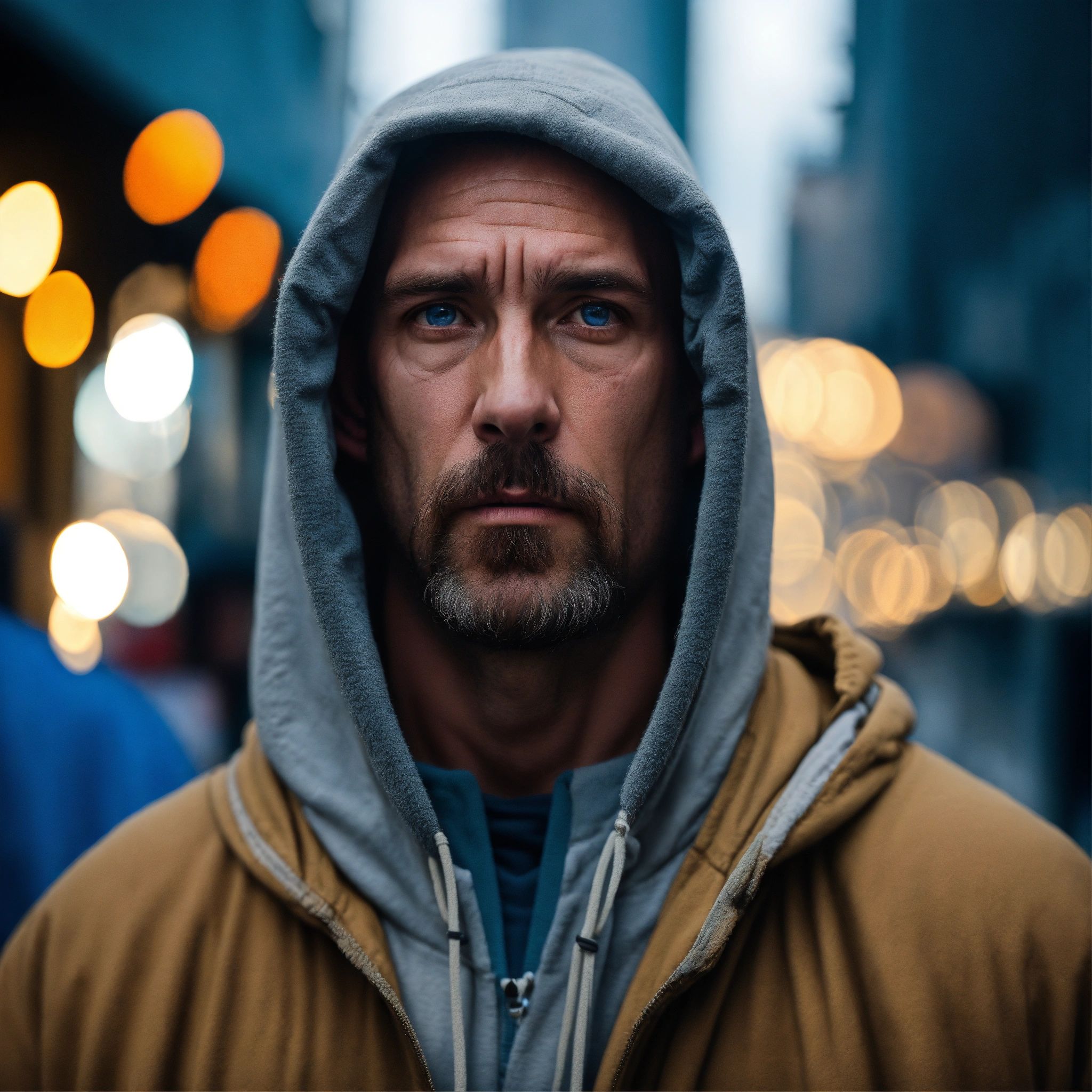 Lexica - A HUGE HOMELESS MAN WITH A HUGE LUMPY BALD HEAD, A TINY GOATEE ...