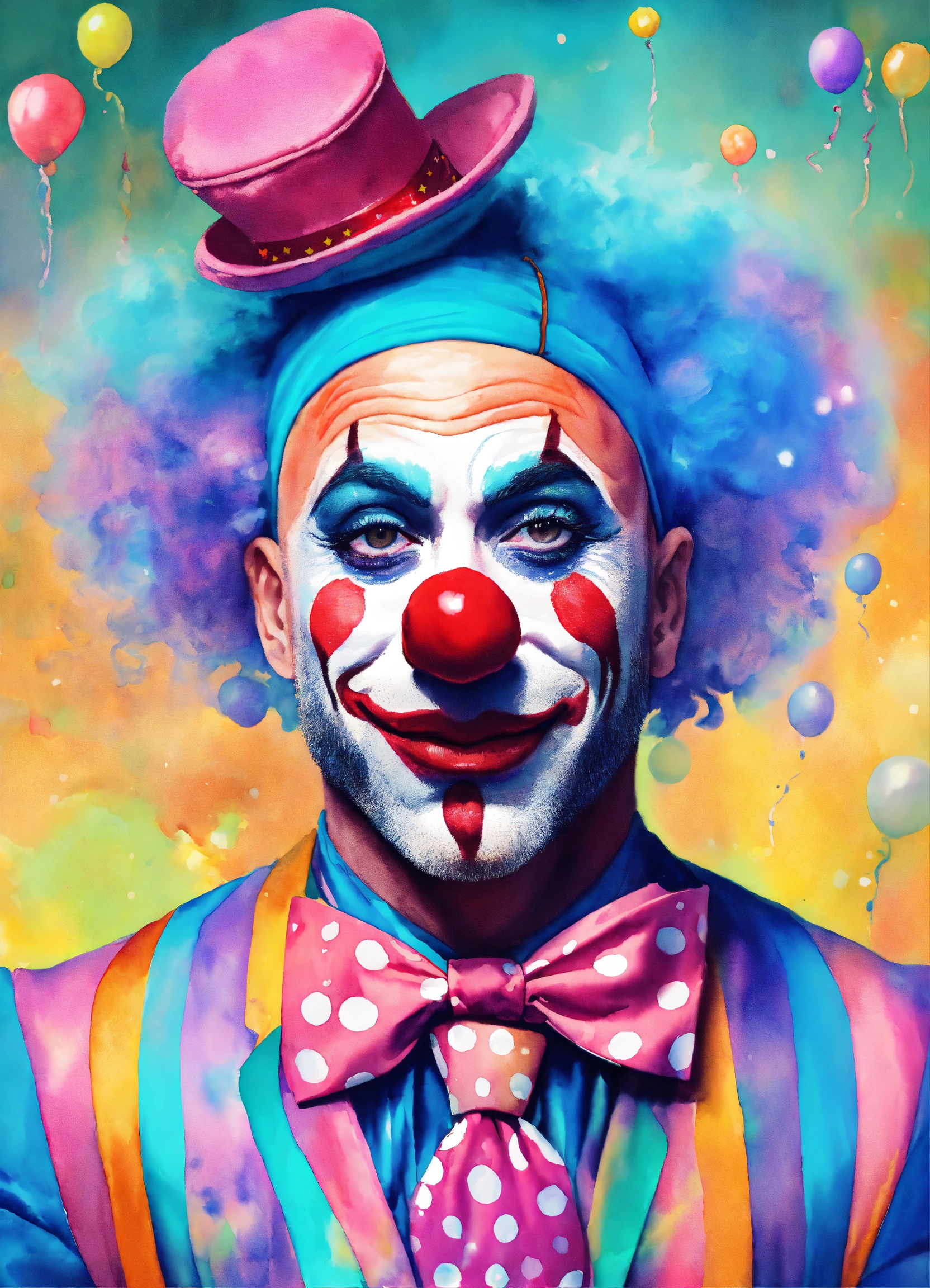 Lexica - Dreamy pastel junk magical Joe rogan dressed as a clown ...
