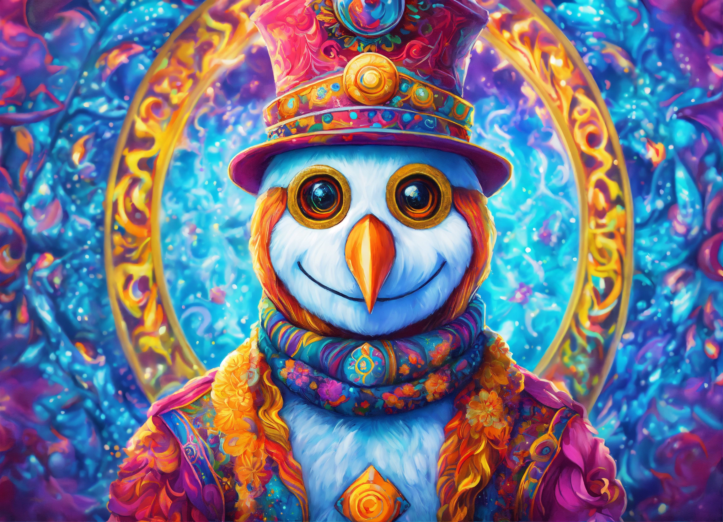 Lexica - Traditional cute snowman with perfect eyes on a background of ...