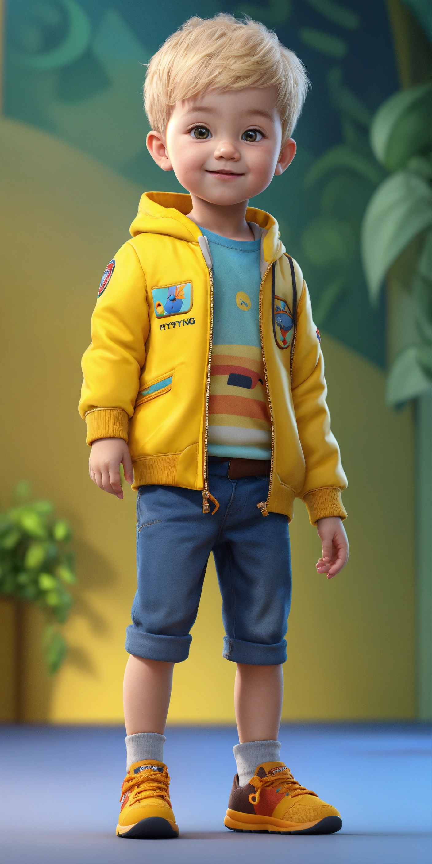 Lexica - A beautiful young 2years old boy , full body image of a cute ...