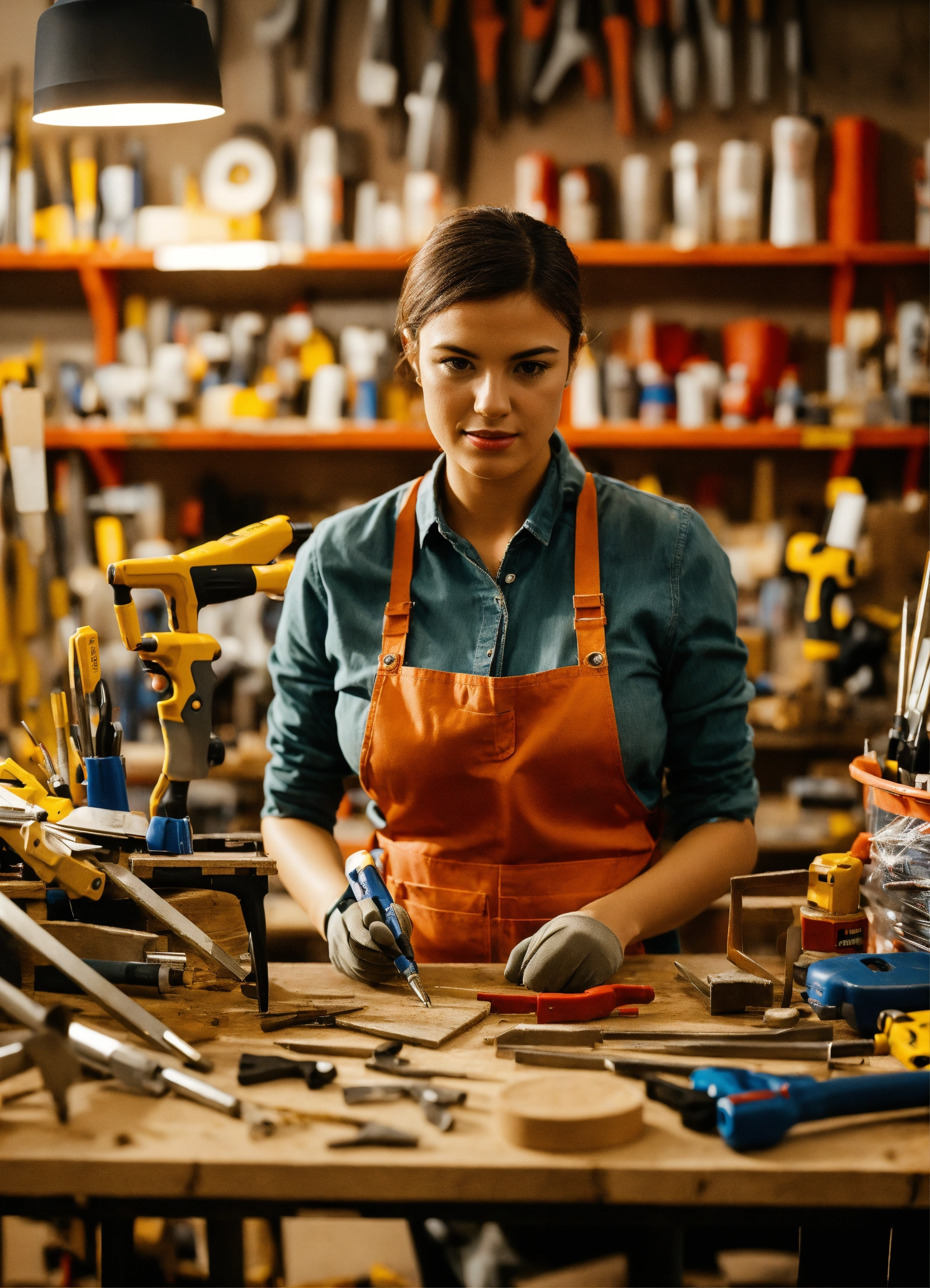 Lexica - DIY sales assistant in a DIY shop With tools and 3D art