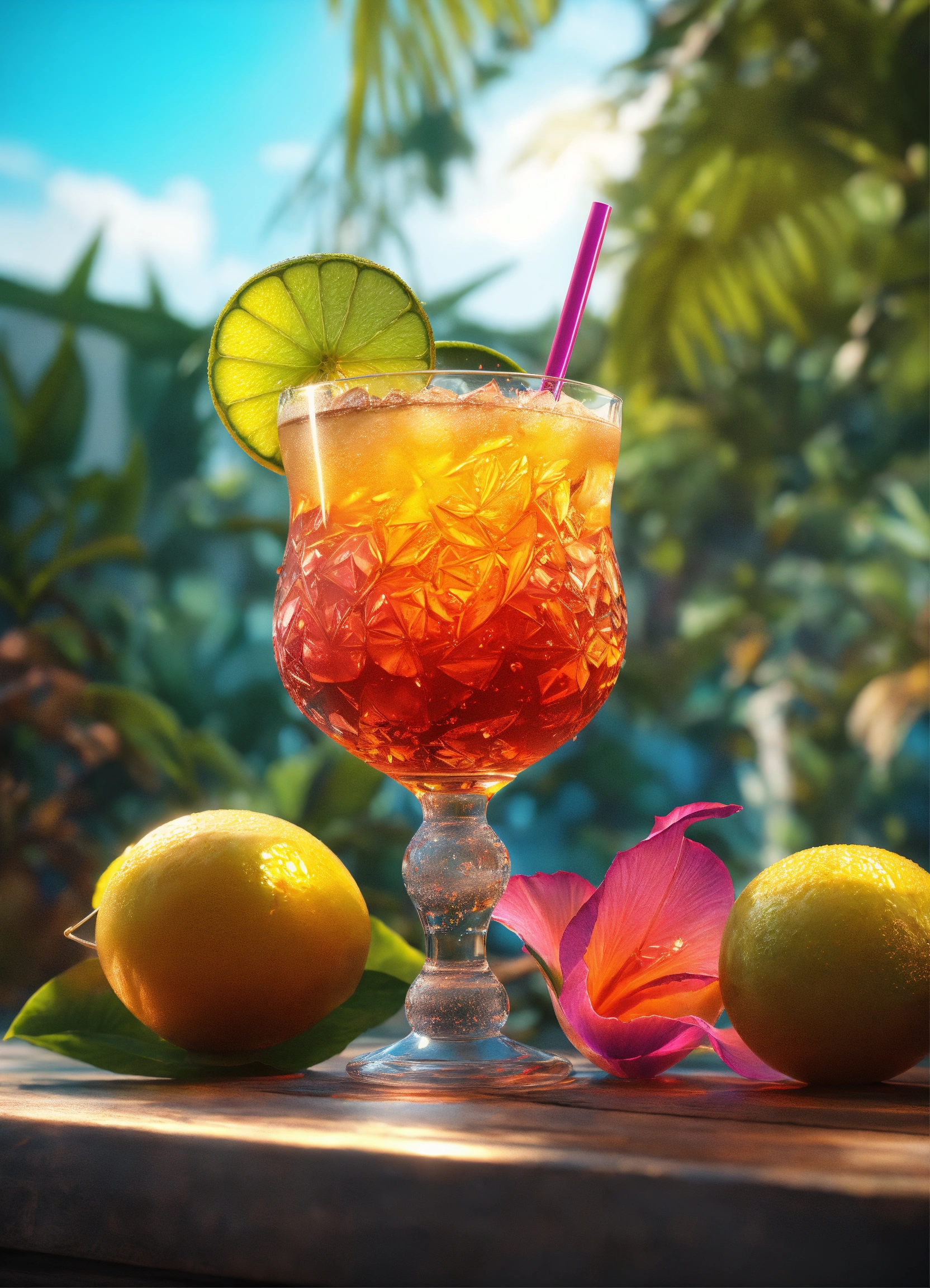 Lexica - Background, tropic, 2 cocktails, 1 mix rum drink , redshift ...