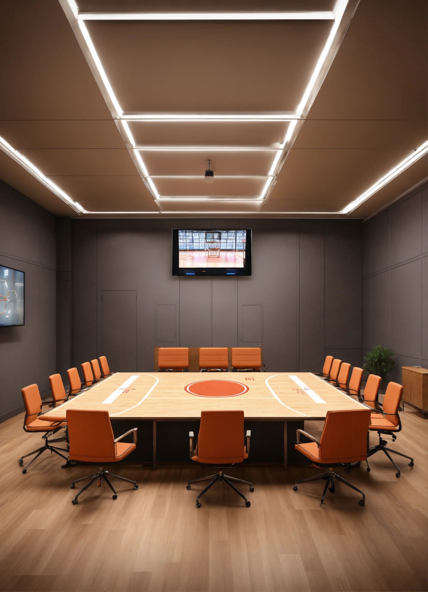 Lexica - A realistic picture of a briefing room for basketball players ...