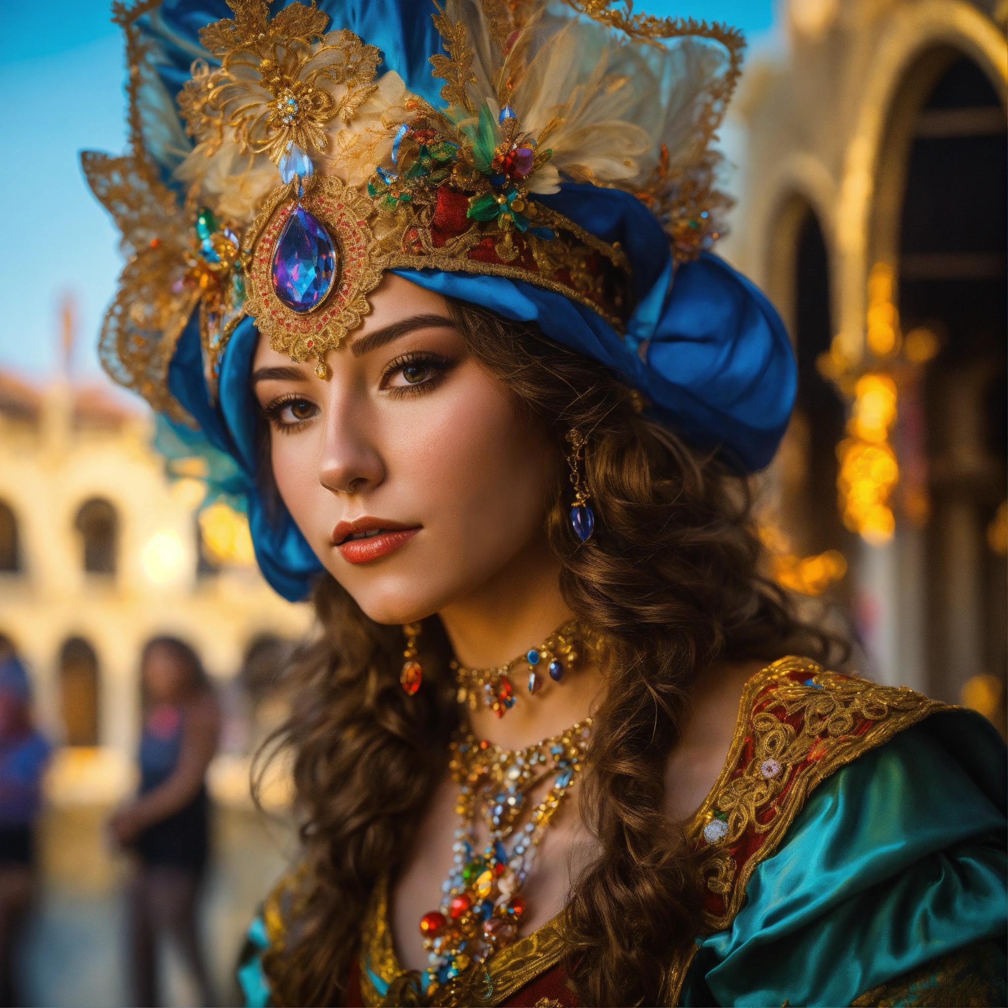 Lexica - Photograph of a venice girl, carinival, masck, fit, characters ...