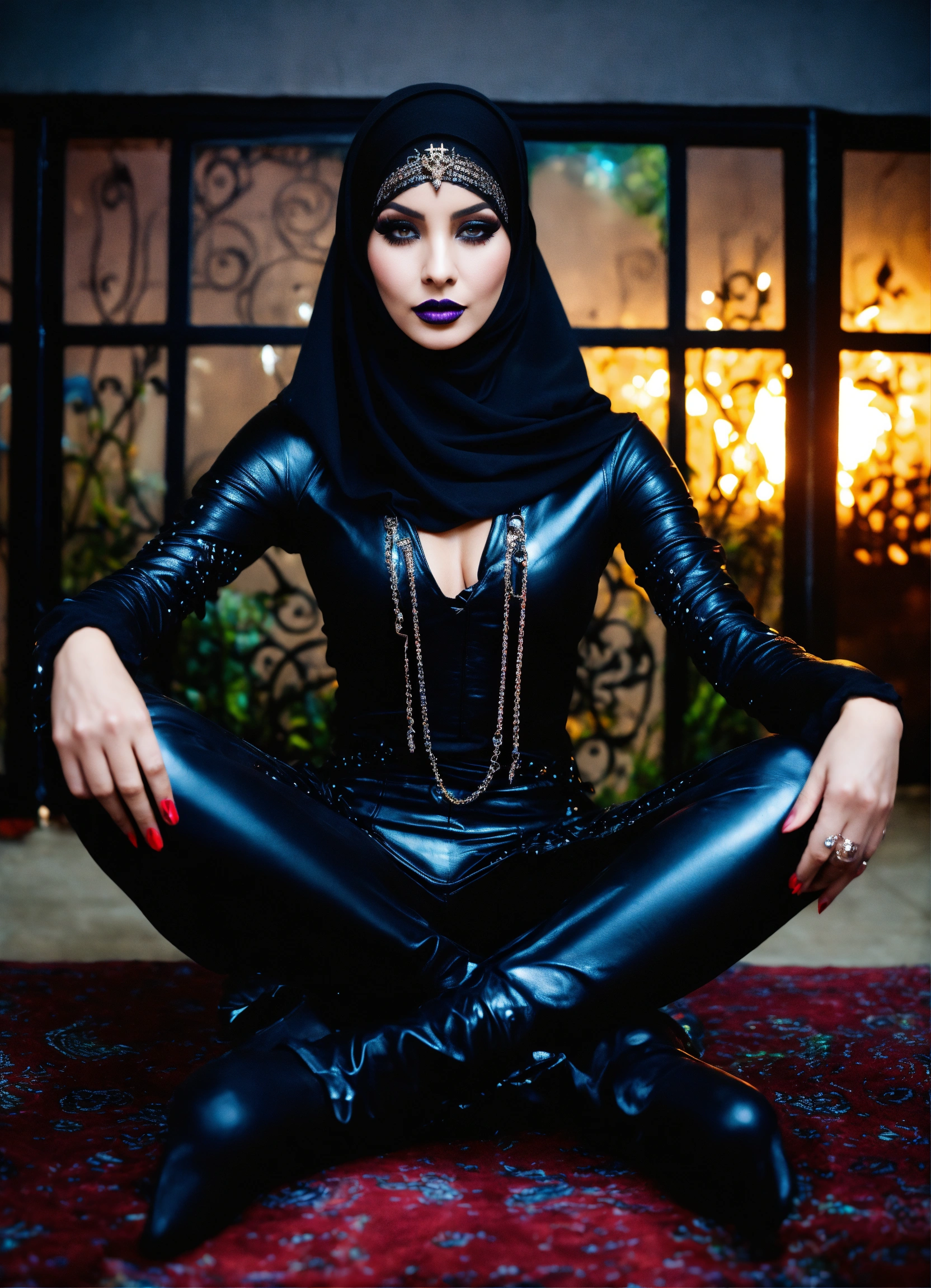 Lexica - Evil occult satanic goth hypnotic Arabian Sorceress with doom gaze veiled eyes ...