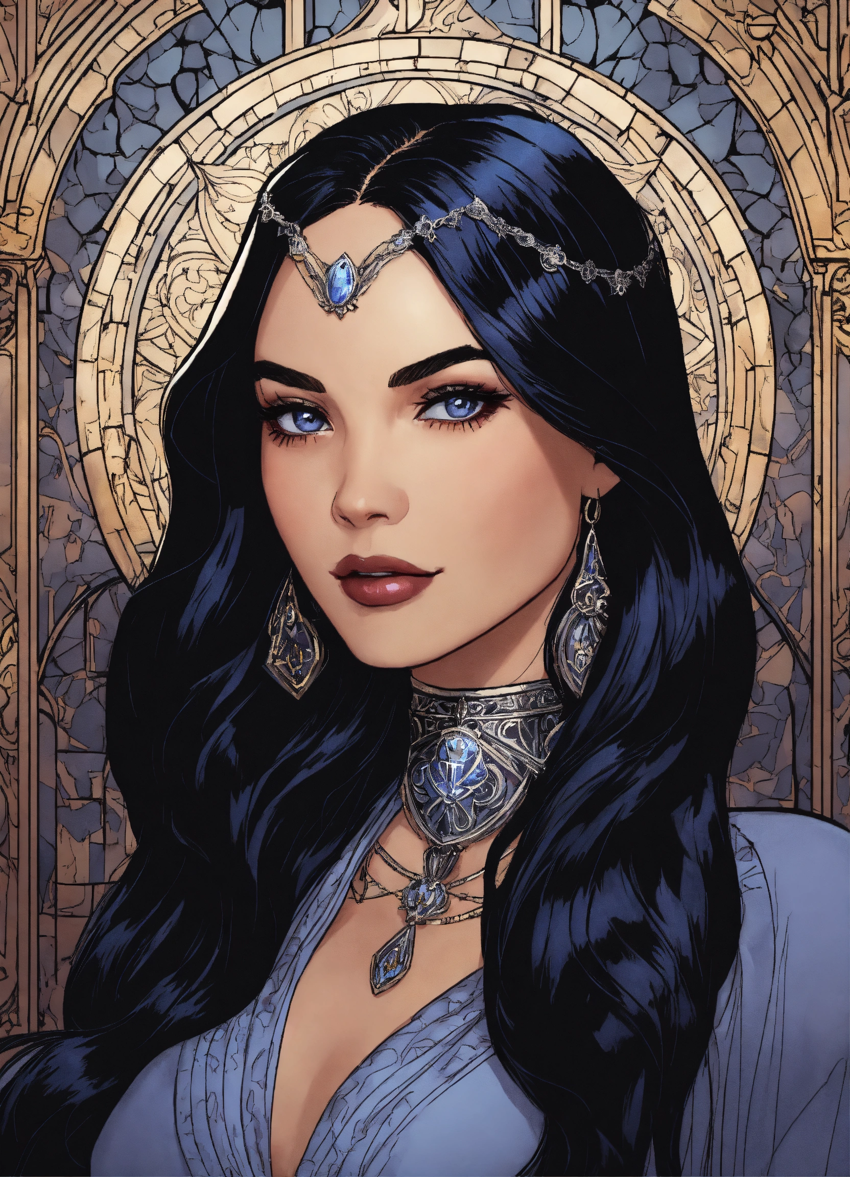 Lexica - "Veronica Lodge dressed as gothic goddess", glossy hair, smirk ...