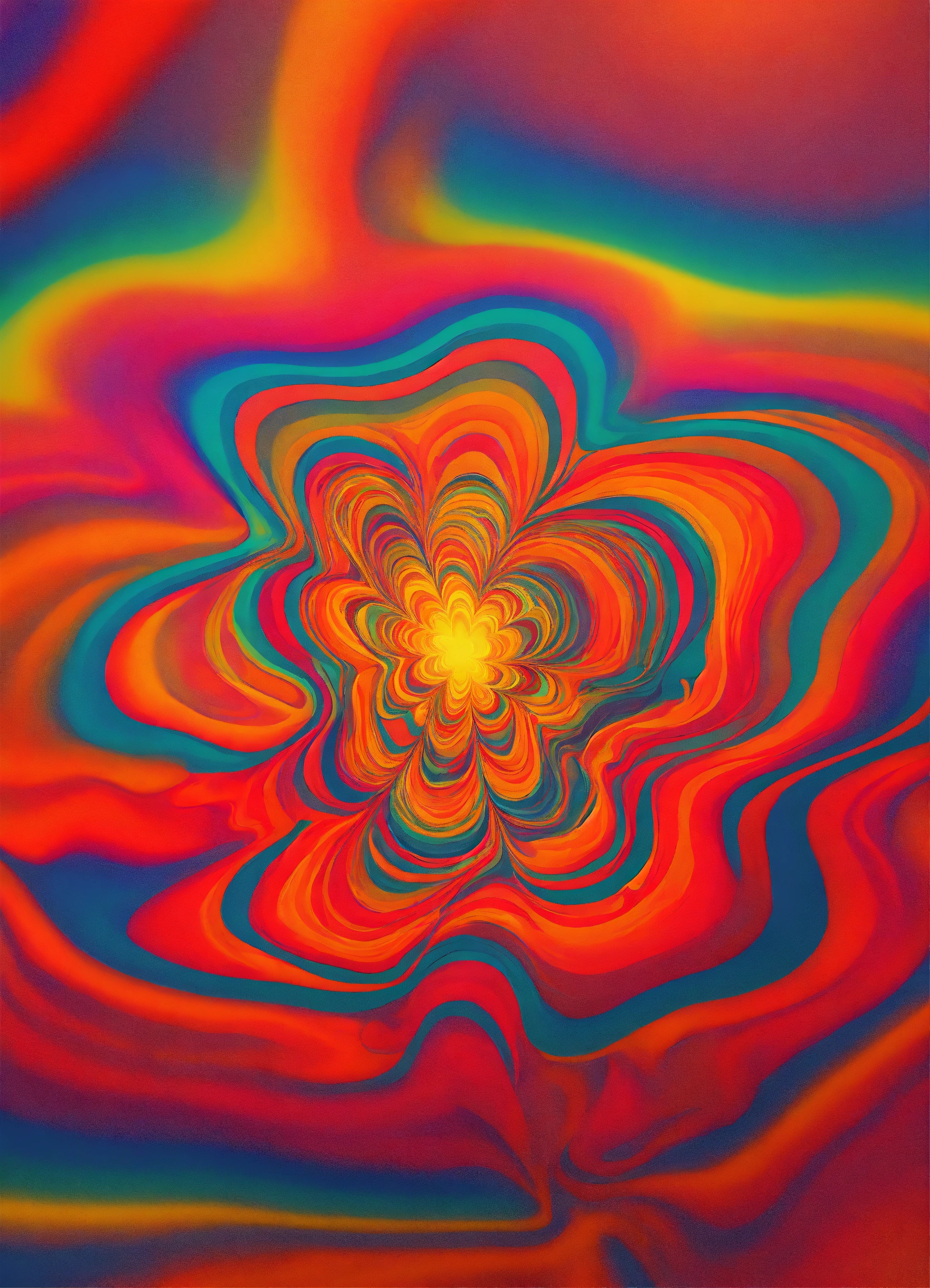 Lexica - Psychedelic pattern of psychedelic color background, muted ...