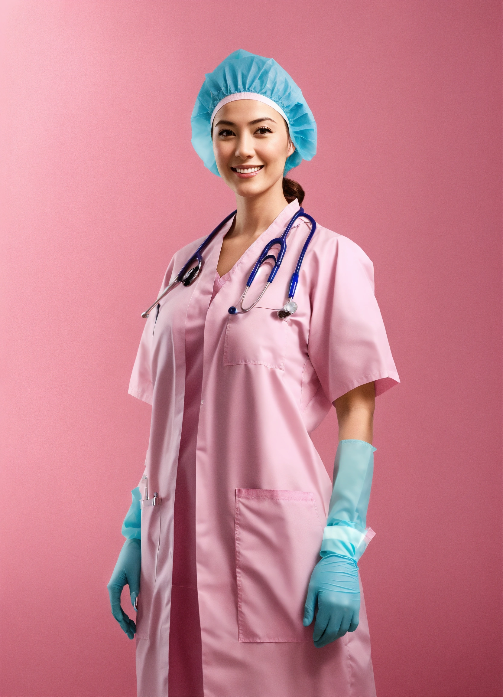 Lexica - Female surgeon operate's, smiling . Full length, Hyper ...
