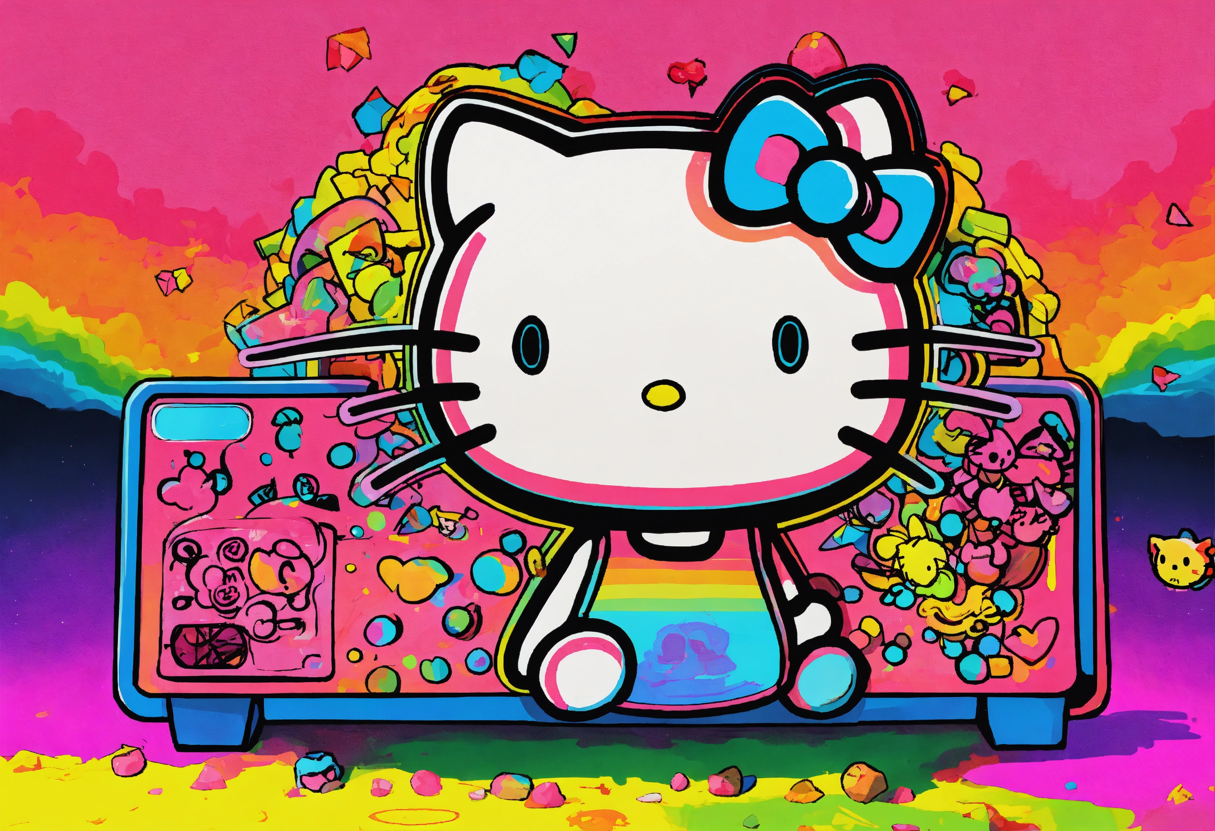 Lexica - Hello kitty on acid