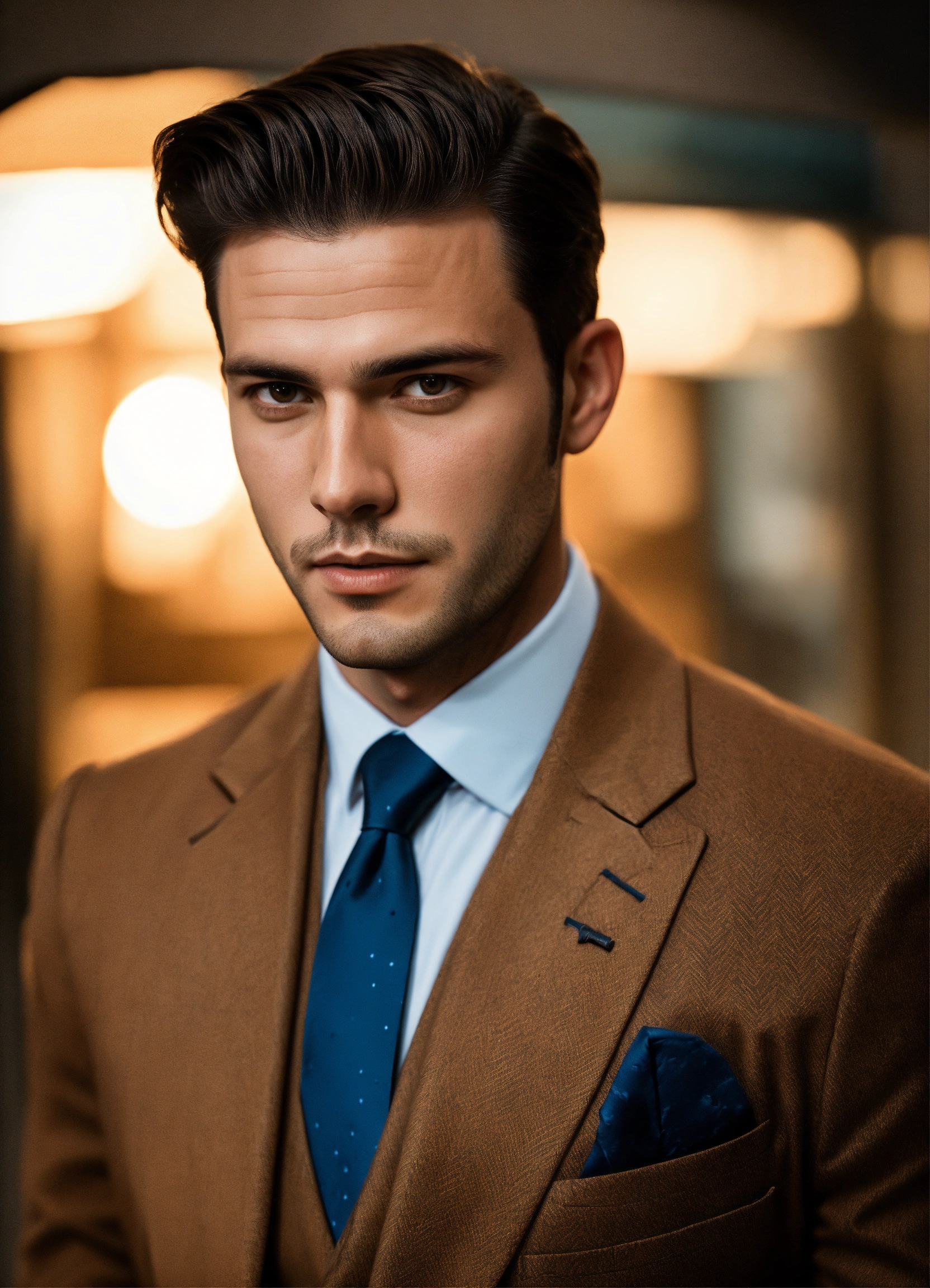Lexica - A portrait of a gorgeous male detective 30 years old with ...