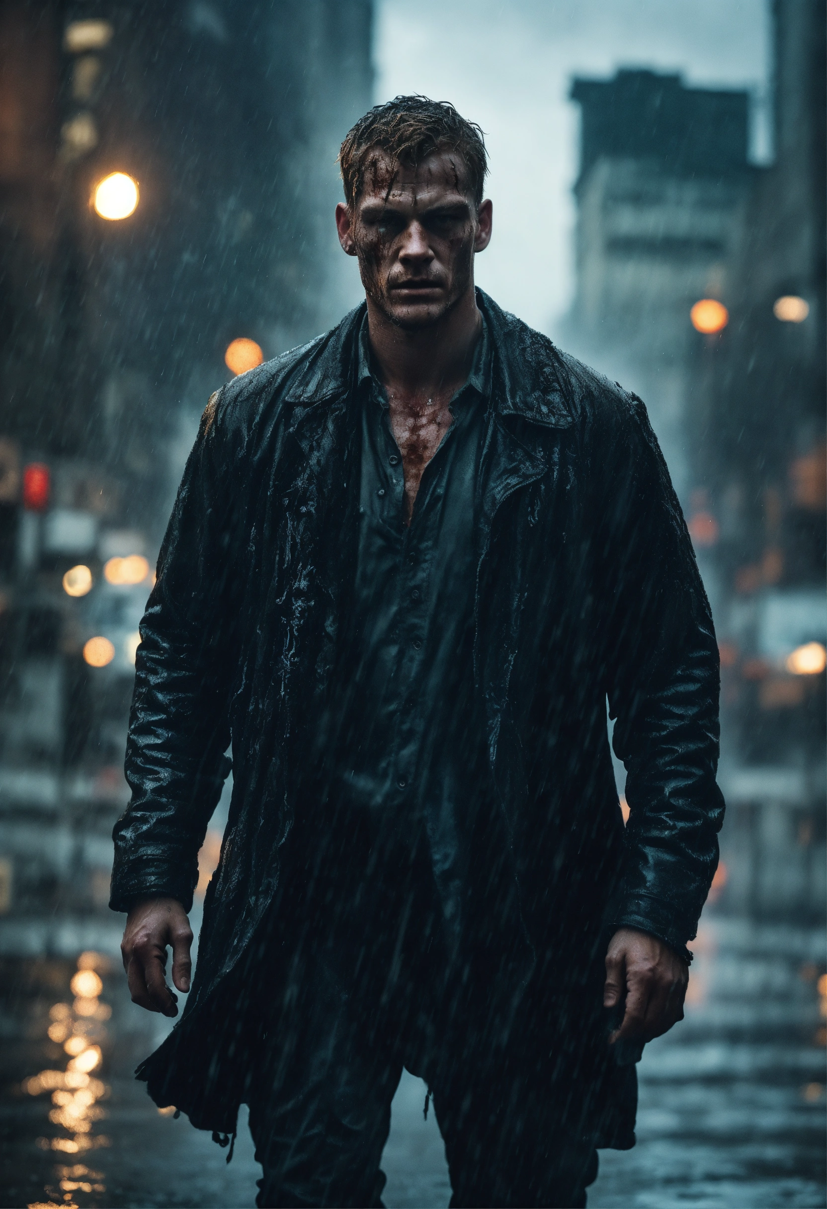 Lexica - Beautiful tall strong man, kinnaman, apocalypse, dark, walk ...