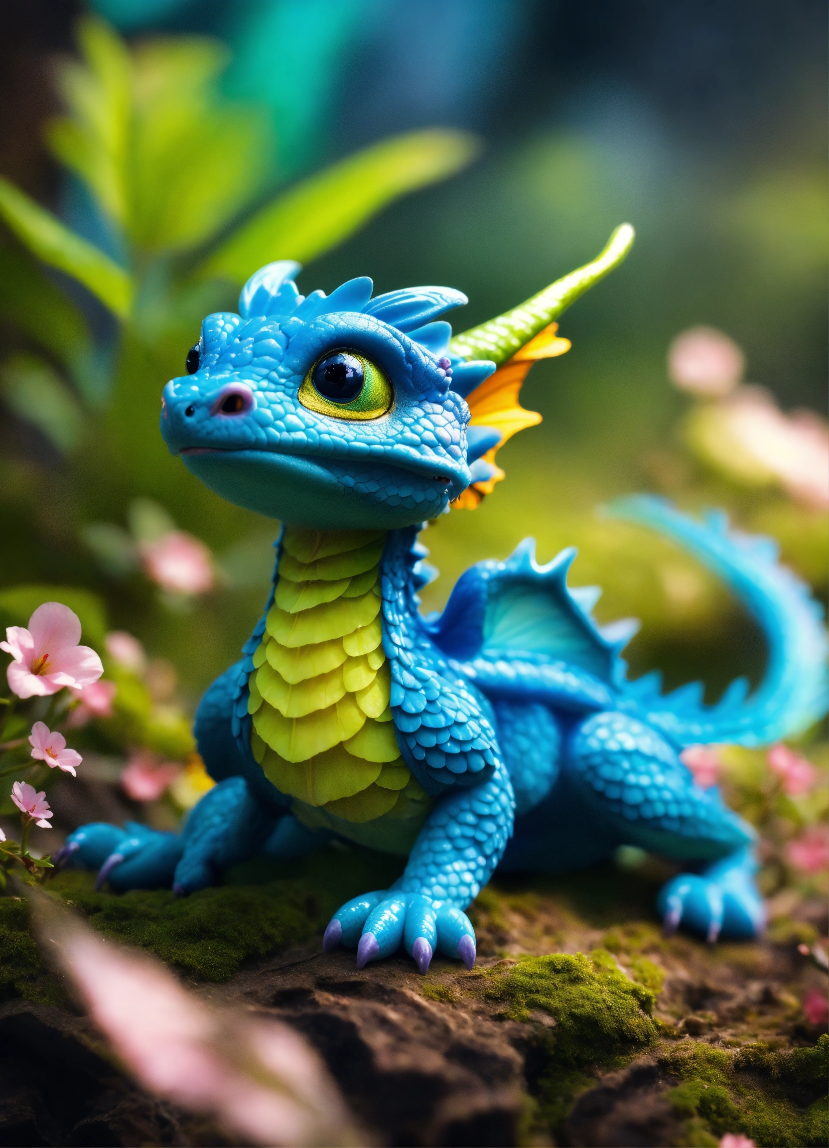Lexica - Realistic Beautiful baby dragon in fairy land beautiful little ...