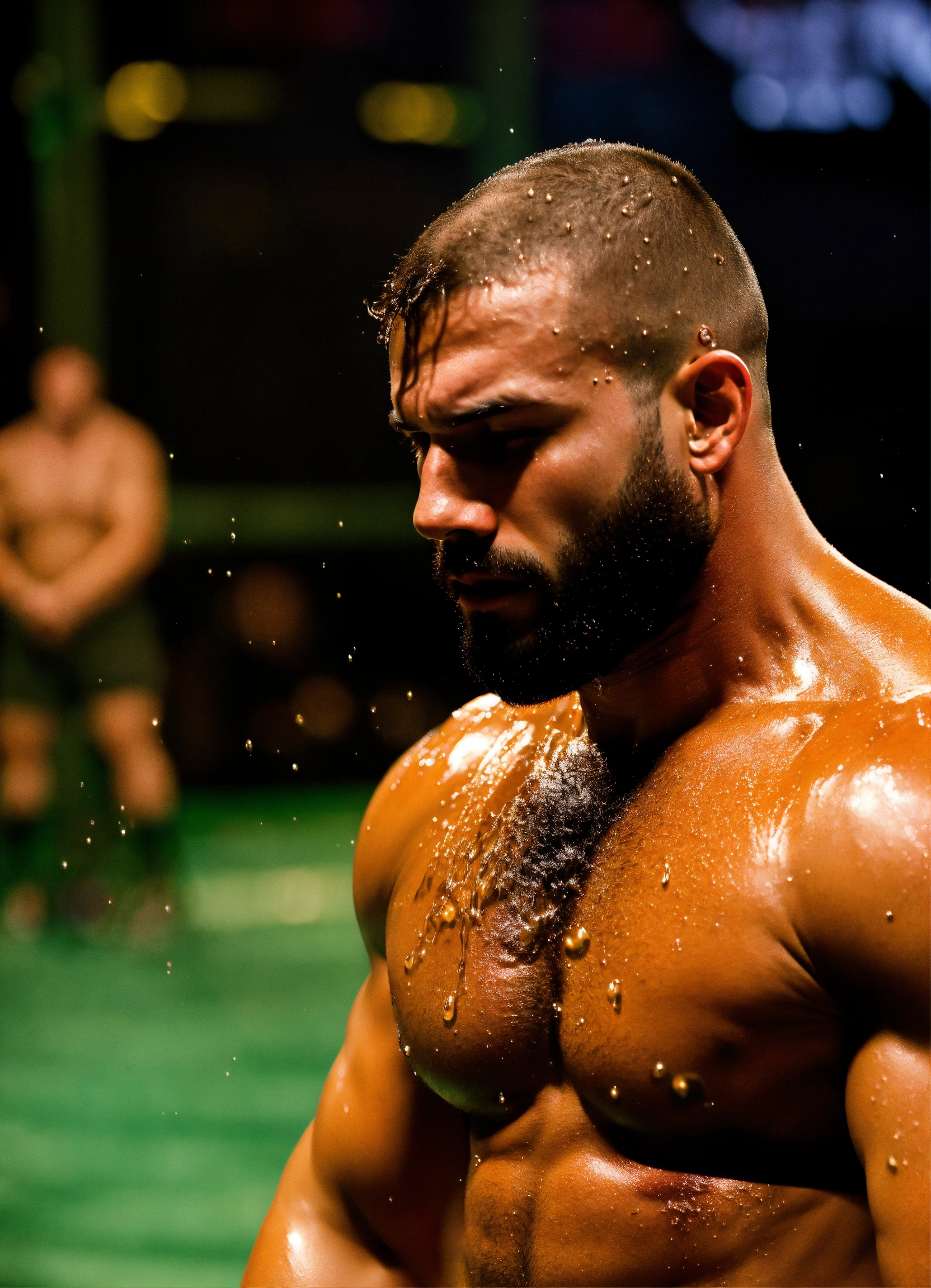 Lexica - Sweaty muscle bound heavyweight Italian MMA fighter, he is ...