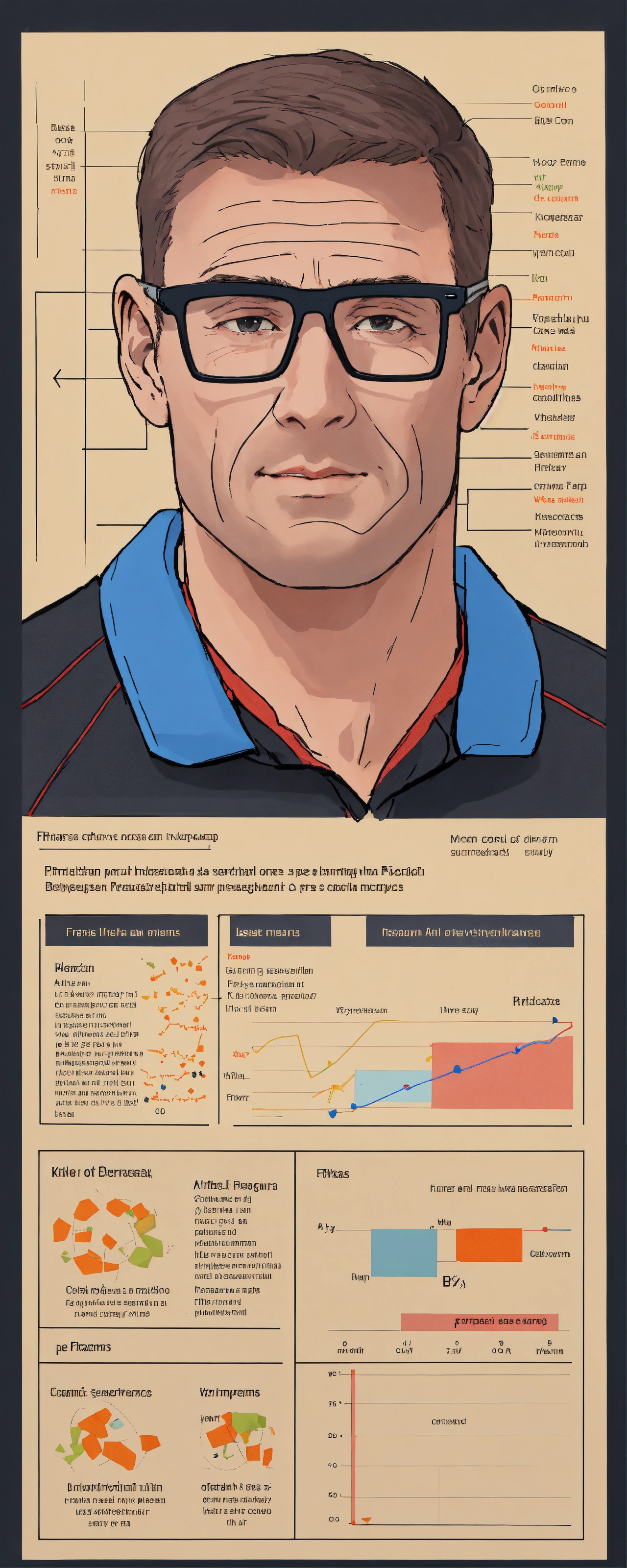 Lexica - Portrait of a french rugby coach wearing a pair of oversized ...