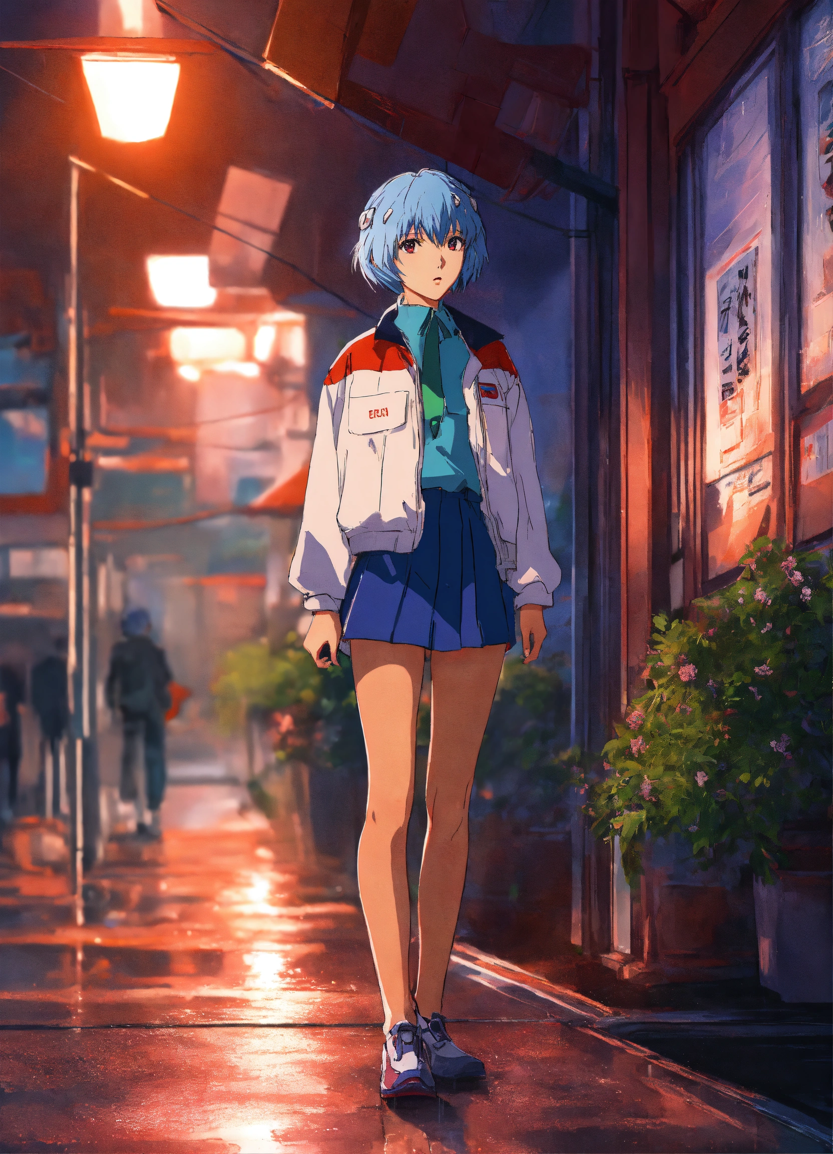 Lexica - Anime art of Rei Ayanami from Neon Genesis Evangelion ...