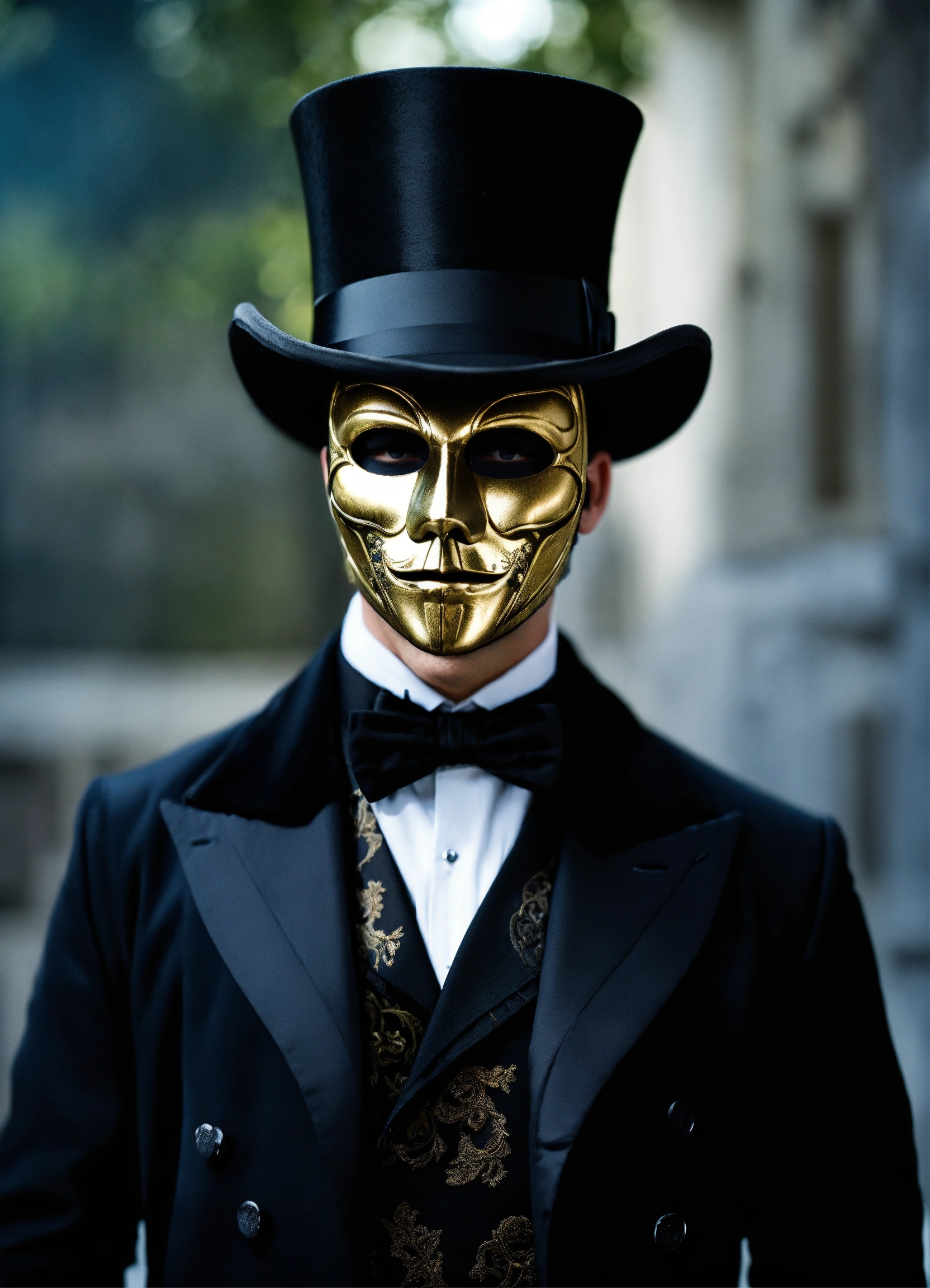 Lexica - Built man handsome wearing phantom of the opera outfit wearing ...