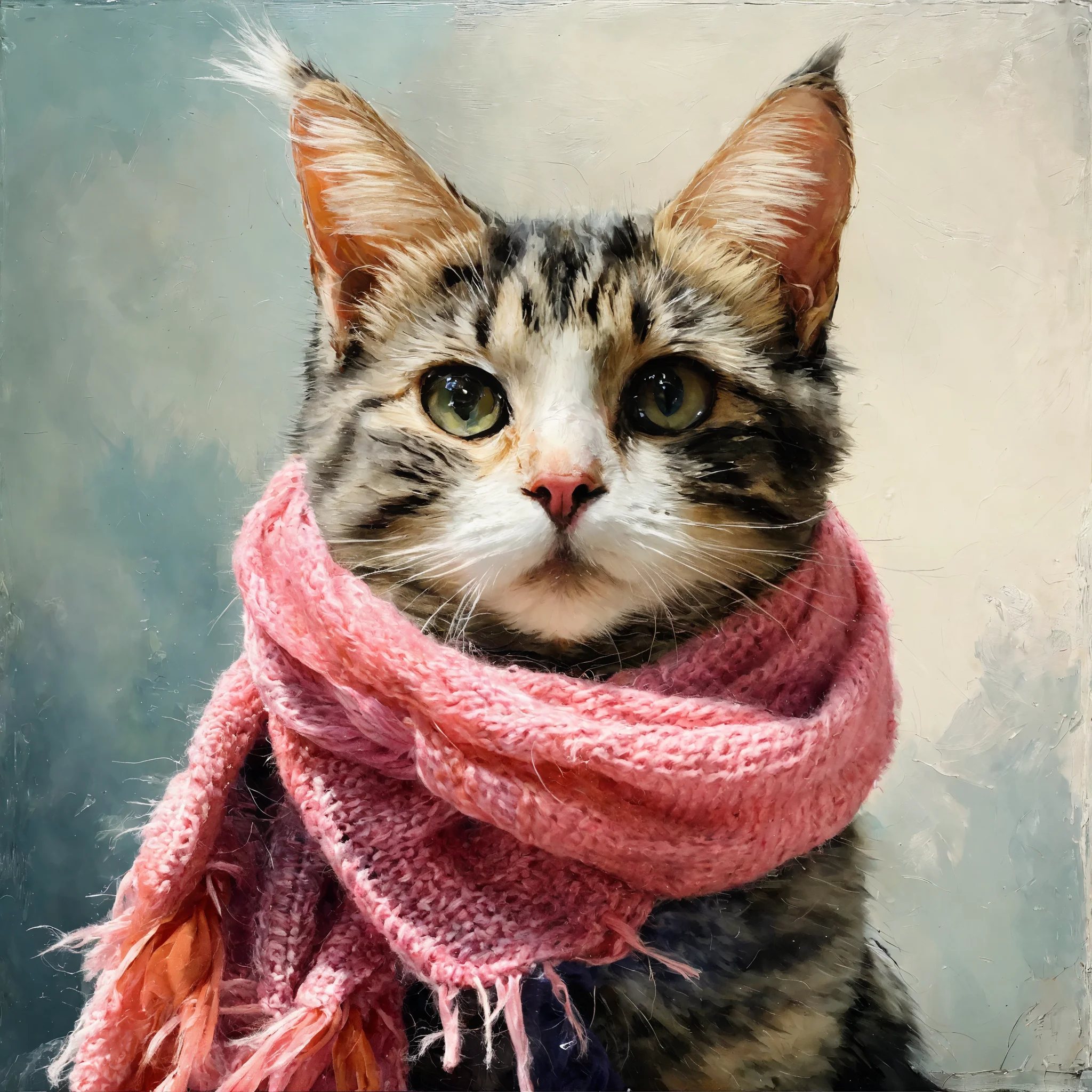 Lexica - Pretty cat with scaf
