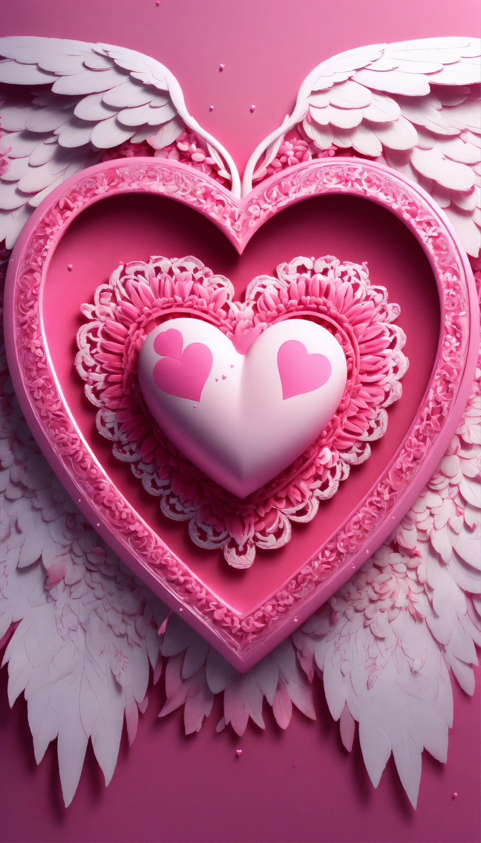 Lexica - Beautiful and perfect pink heart, detailed, digital ...