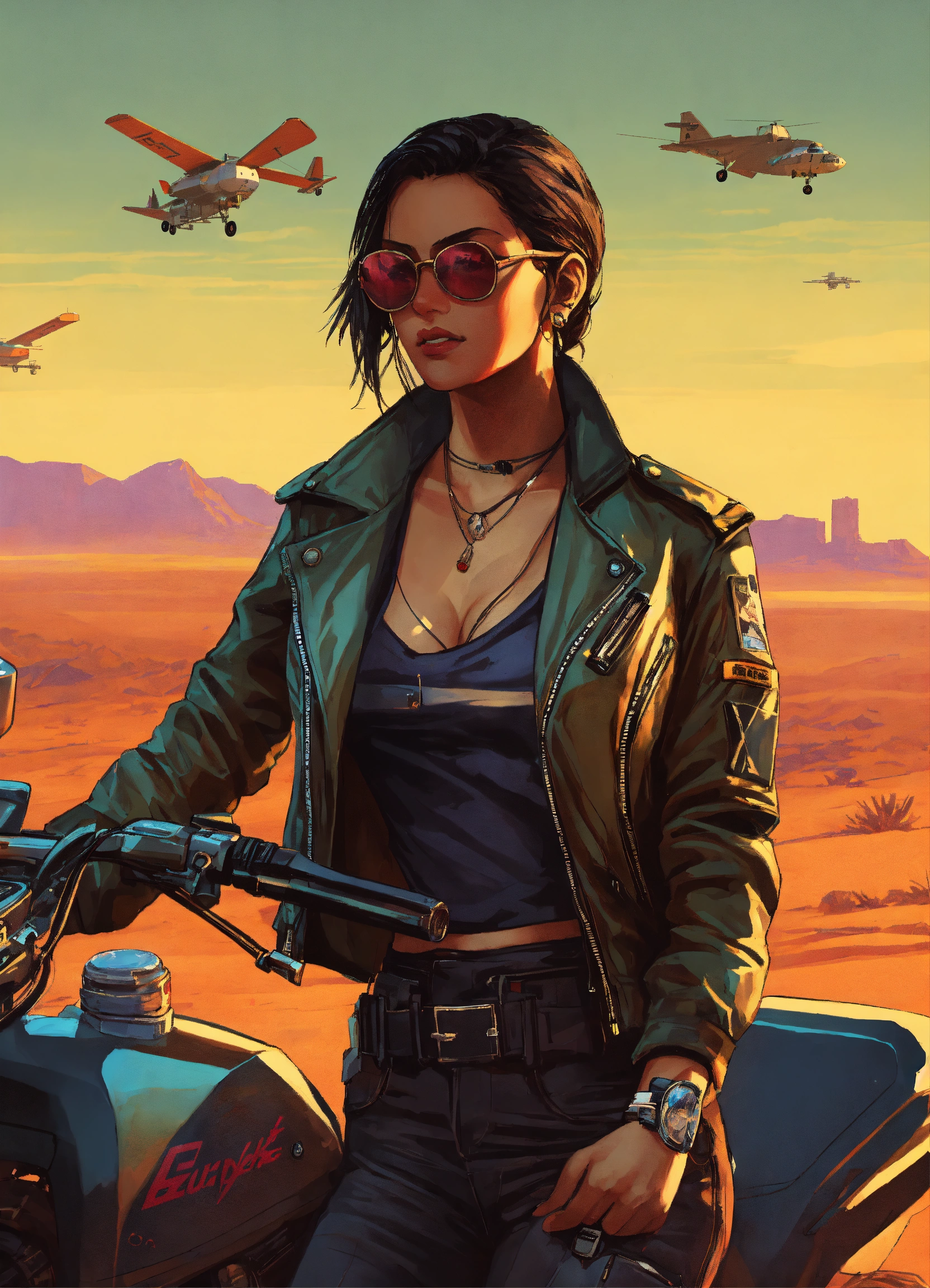 Lexica - Female cyberpunk early 20's motorcycle gang member naive but ...
