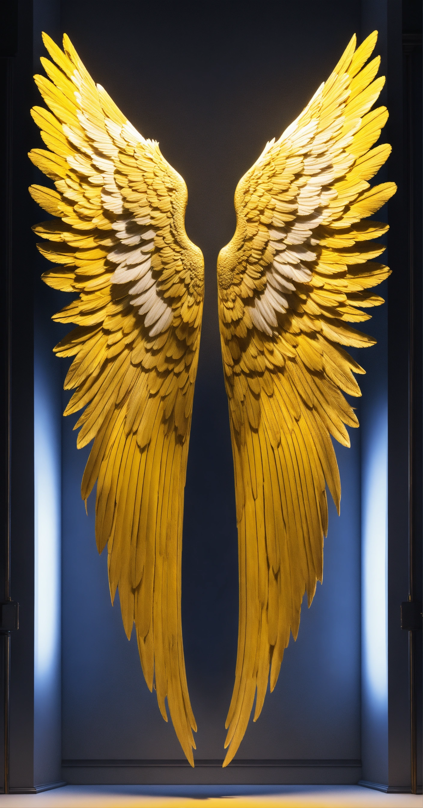 Lexica - Beautiful and perfect small angel wings in yellow with white ...
