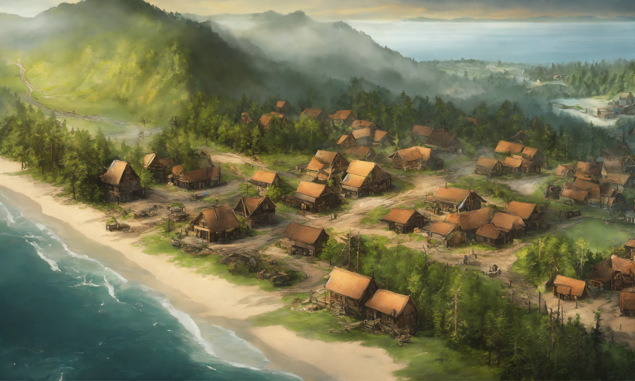 Lexica - Streetmap of coastal Colonial frontier settlement pine forest ...