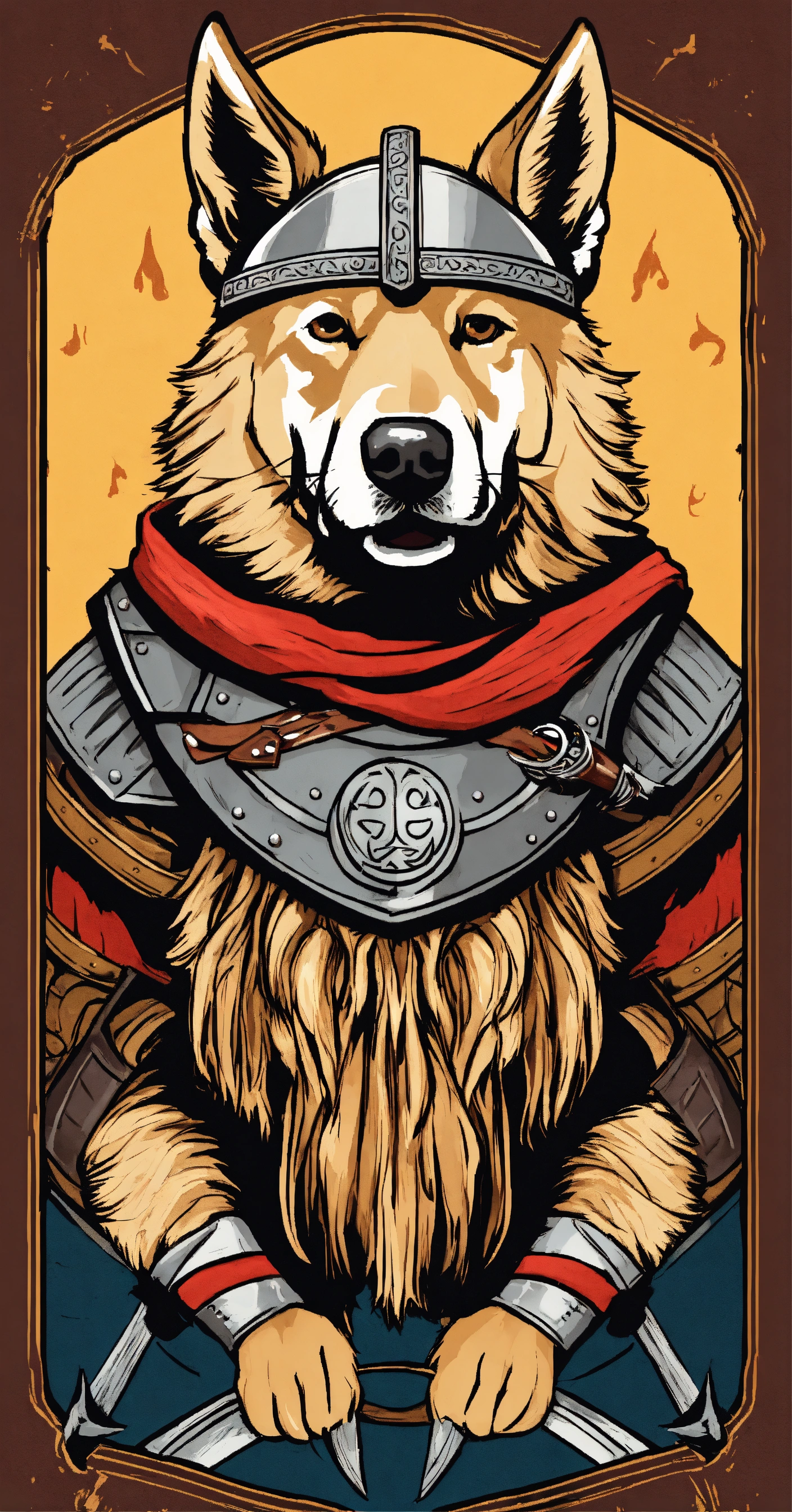 Lexica - Design a picture of a dog as a legendary Viking warrior with ...