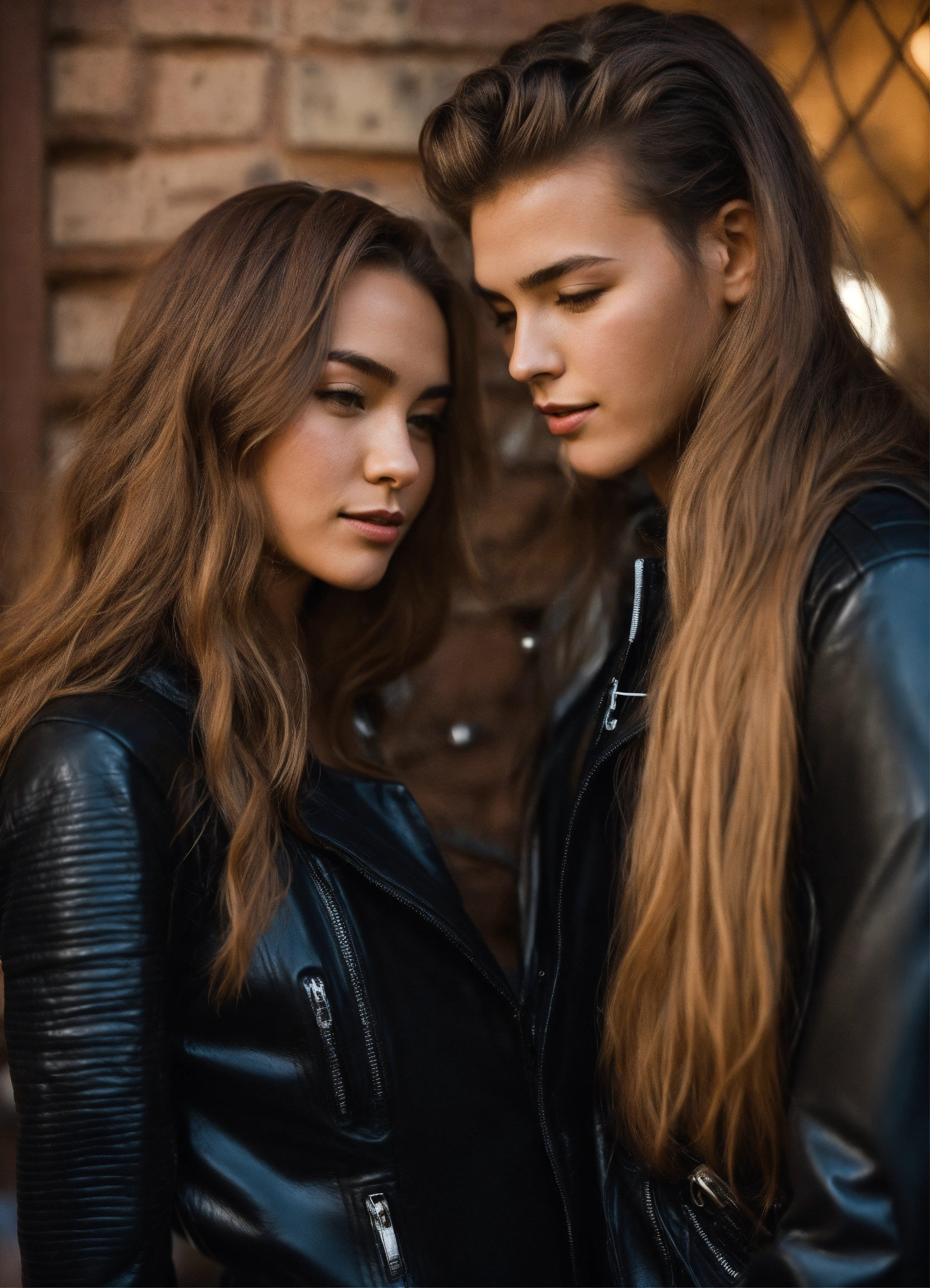 Lexica - The guy is a tall athlete. Girl with gorgeous hair. Very ...