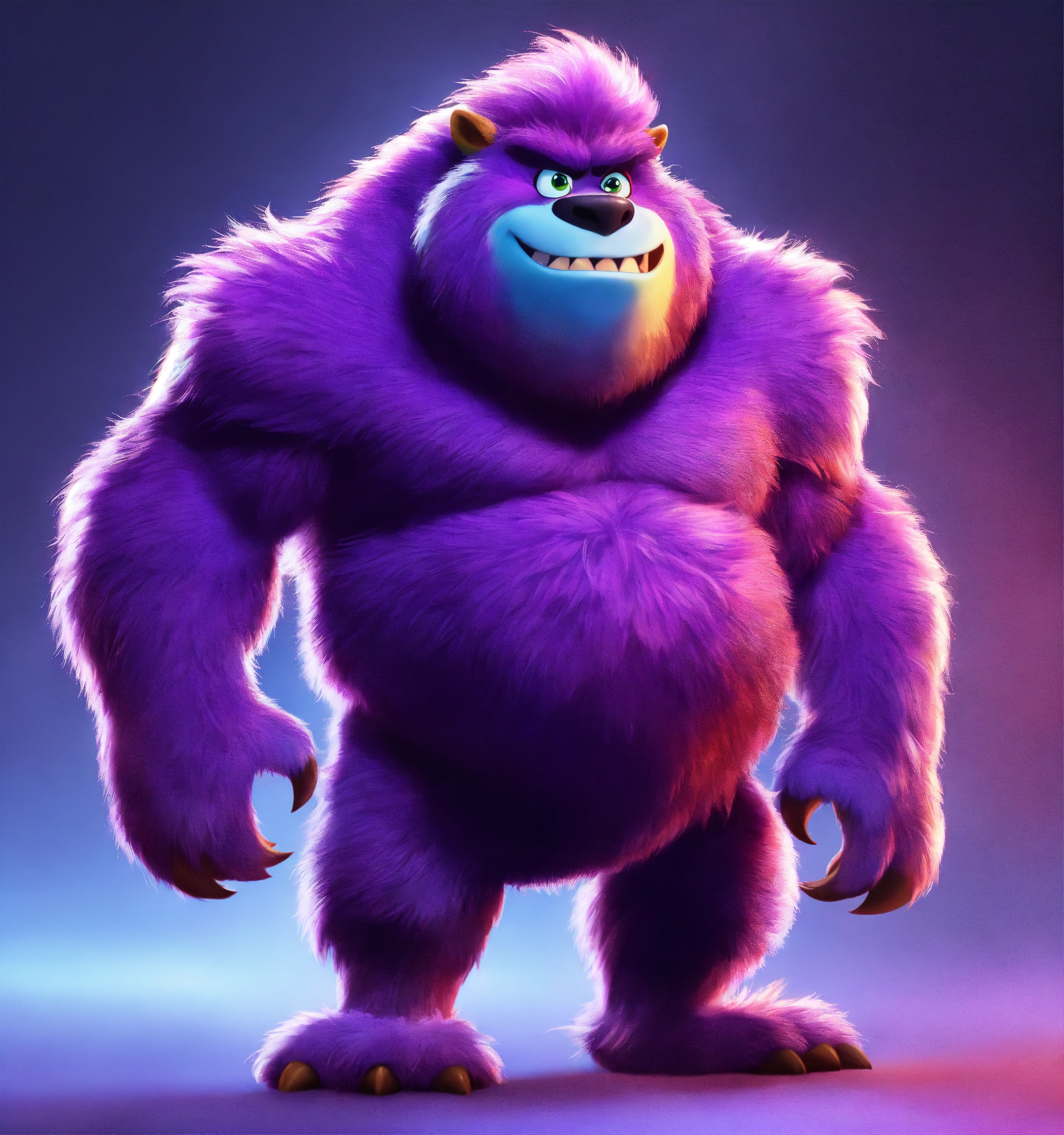 Lexica - Zoom out on the full body of a big, over friendly, fun loving ...