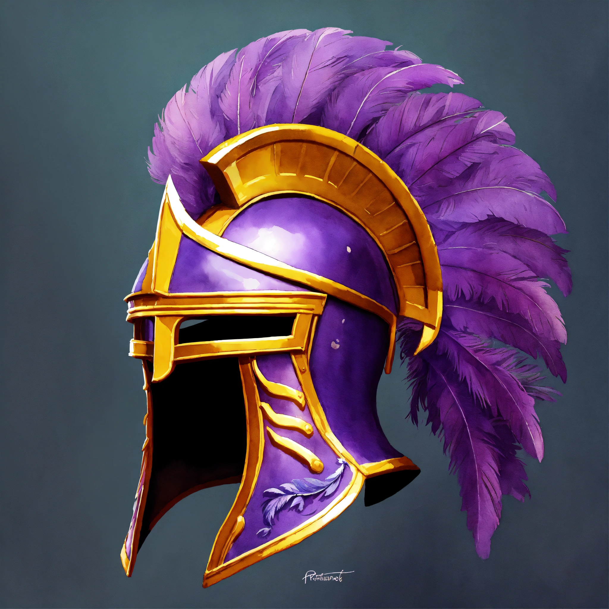 Lexica - Roman legion Praetorian Guard helmet, purple feathers, game ...