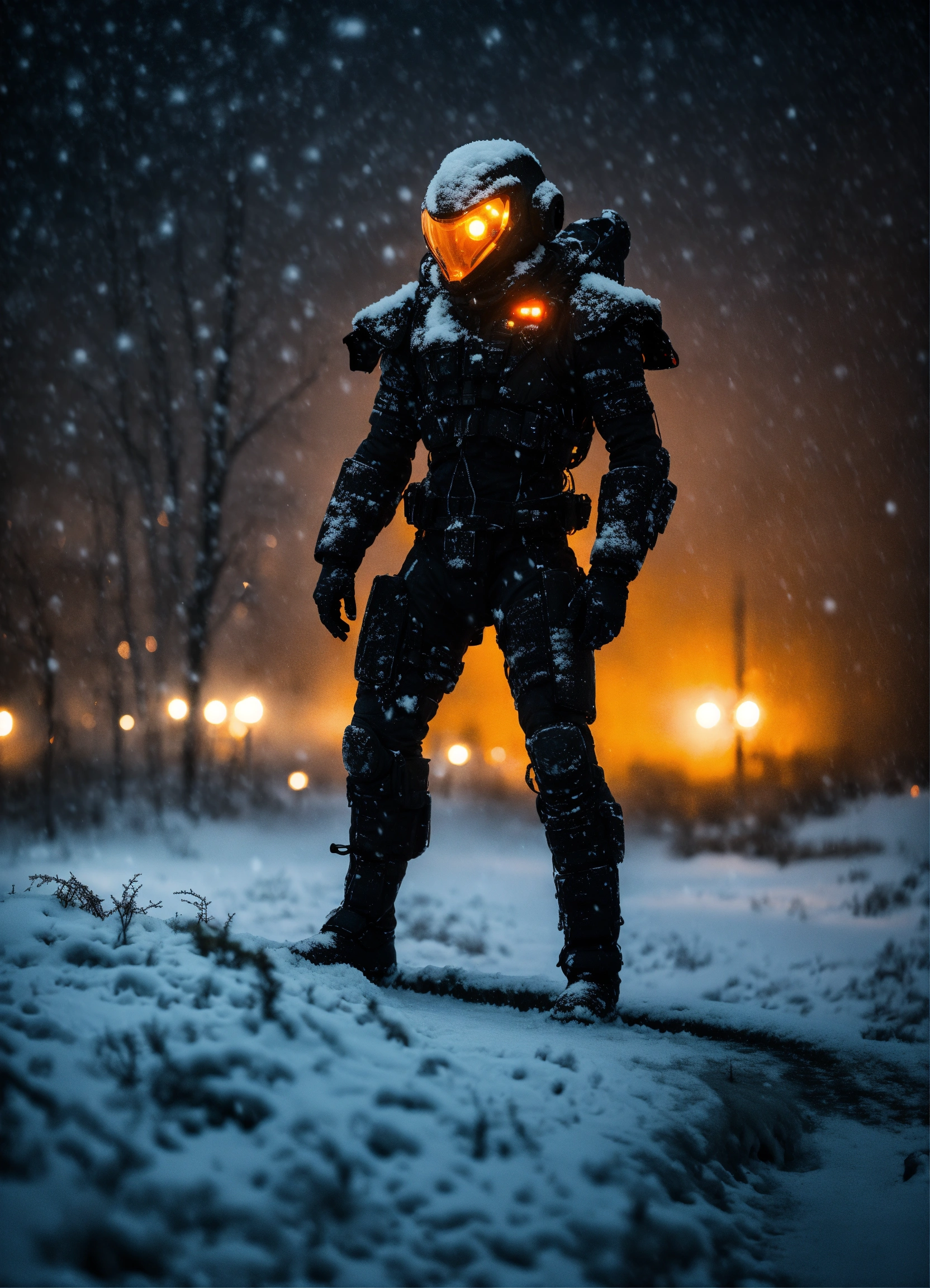 Lexica - A alien soldier monster , distant full body portrait in a ...