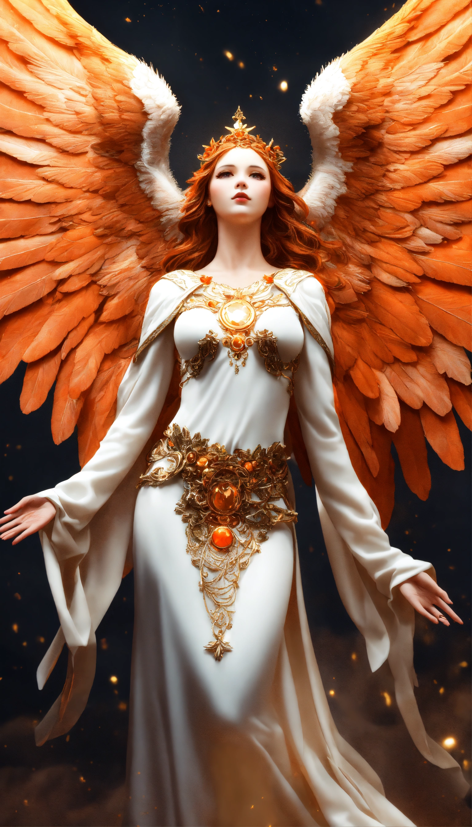 Lexica - Beautiful and perfect angel woman with large, detailed and ...