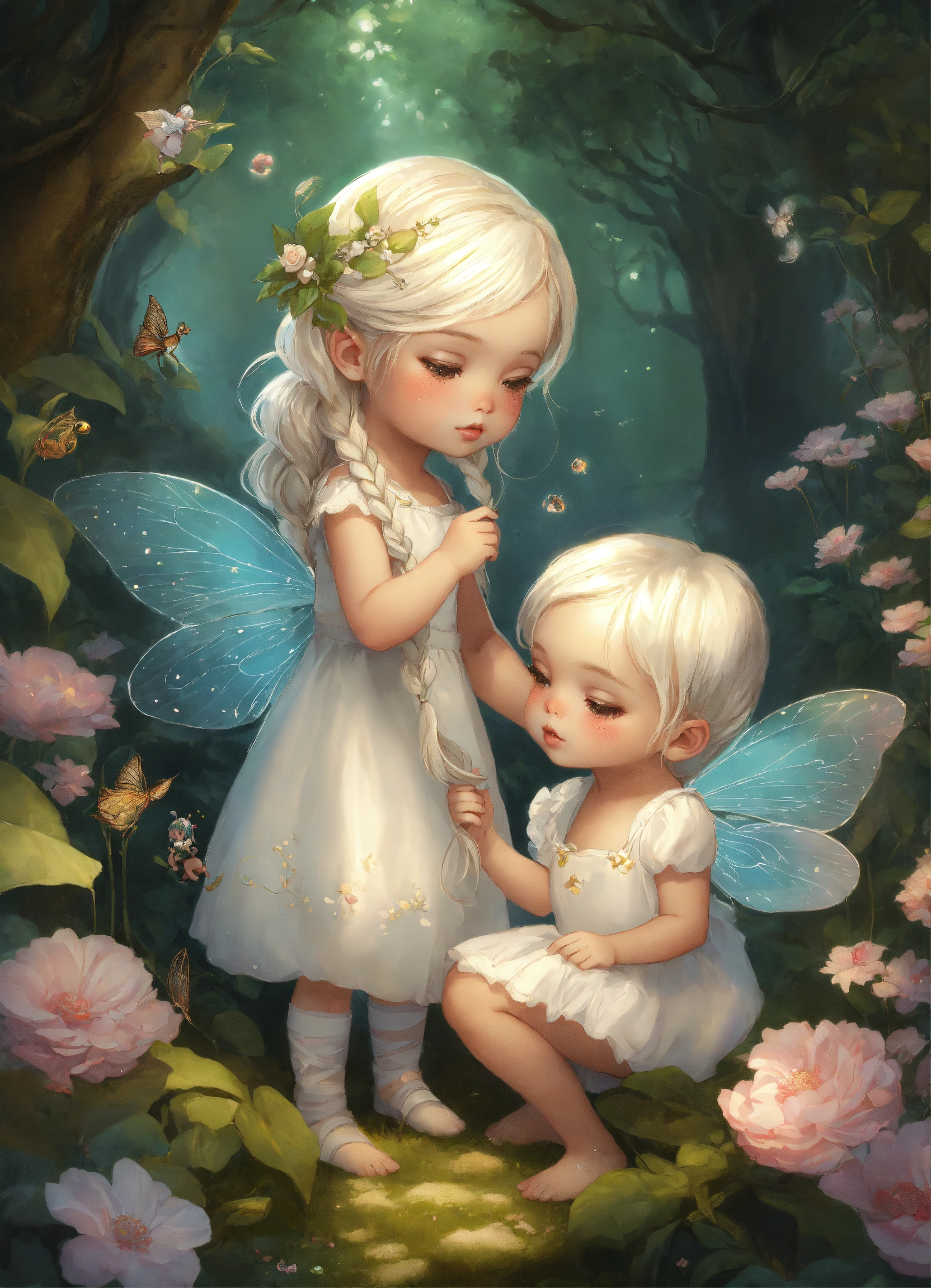 Lexica - Full body of a realistic sweetness Baby chibi fairy Girl ...