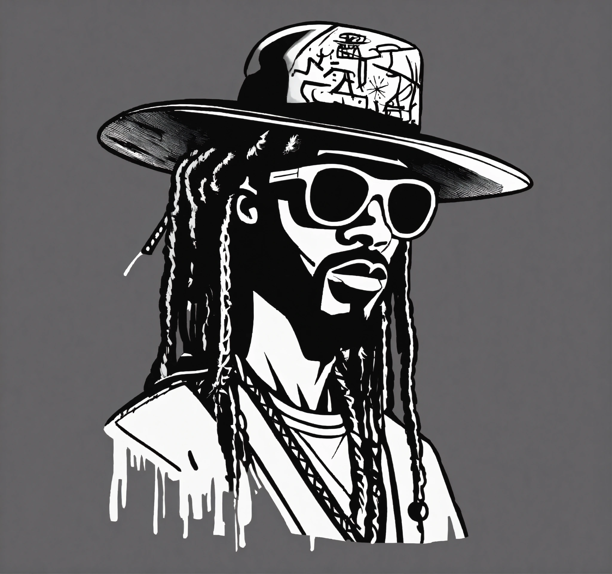 Lexica - Keith Harring style Japanese urban grunge graffiti simple logo ...