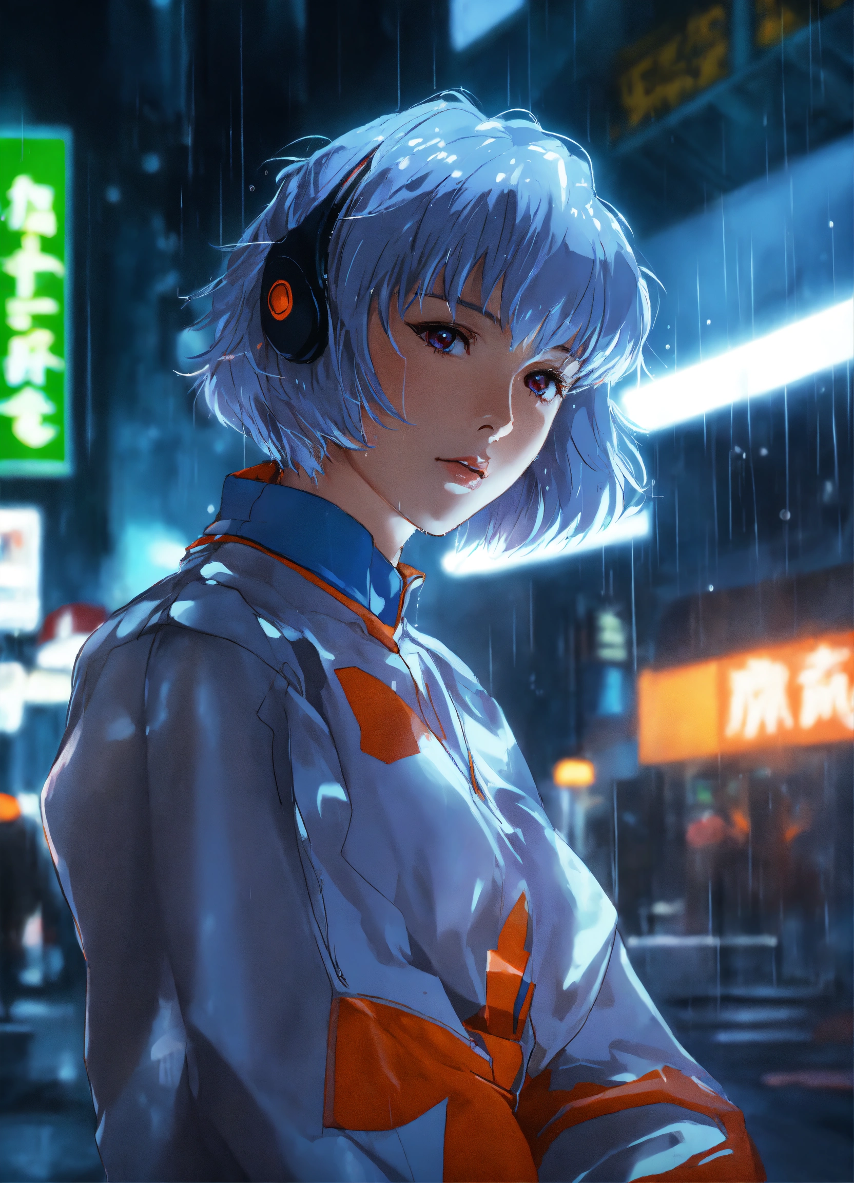 Lexica - Anime art of Rei Ayanami from Neon Genesis Evangelion ...
