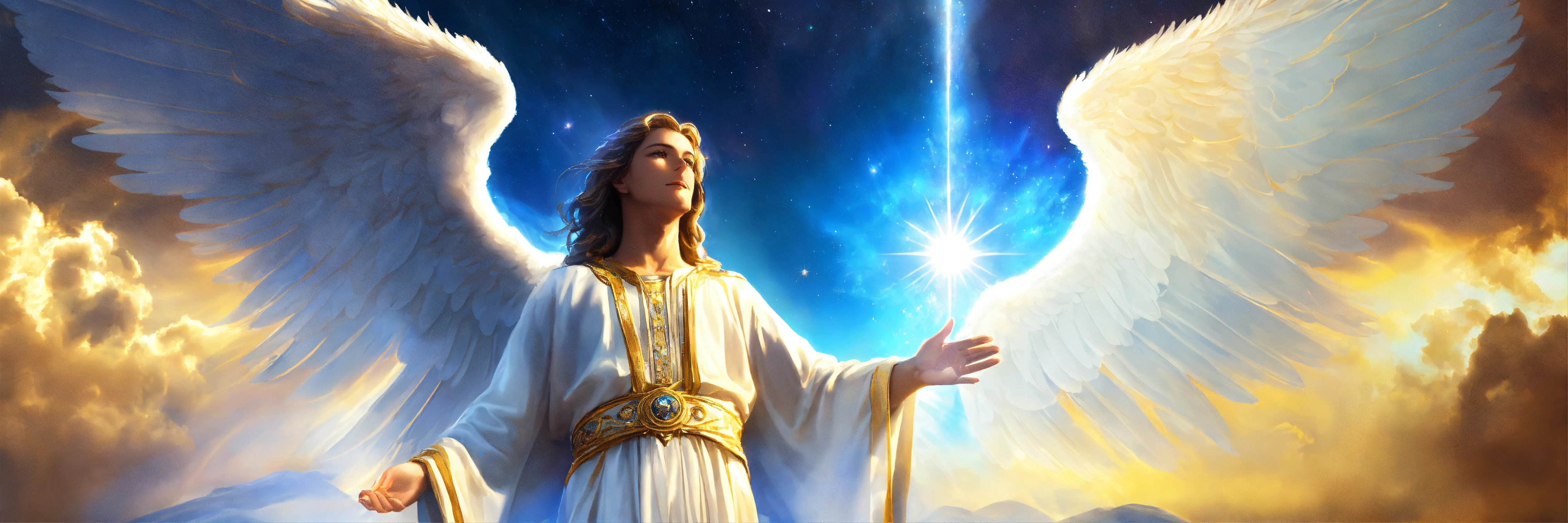 Lexica - Angel moving up beautiful uplifting spiritual visionary scene ...