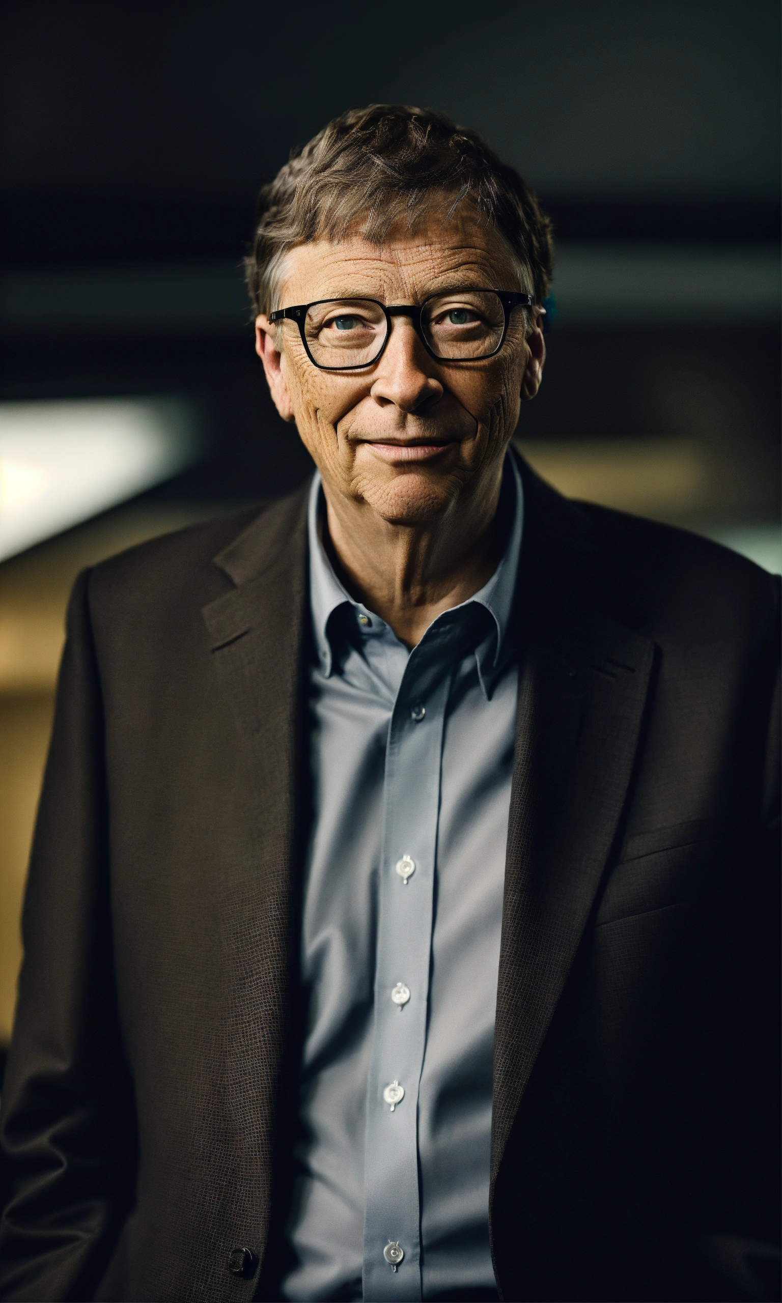 Lexica - Image of bill gates, on Microsoft premises, facing at camera ...