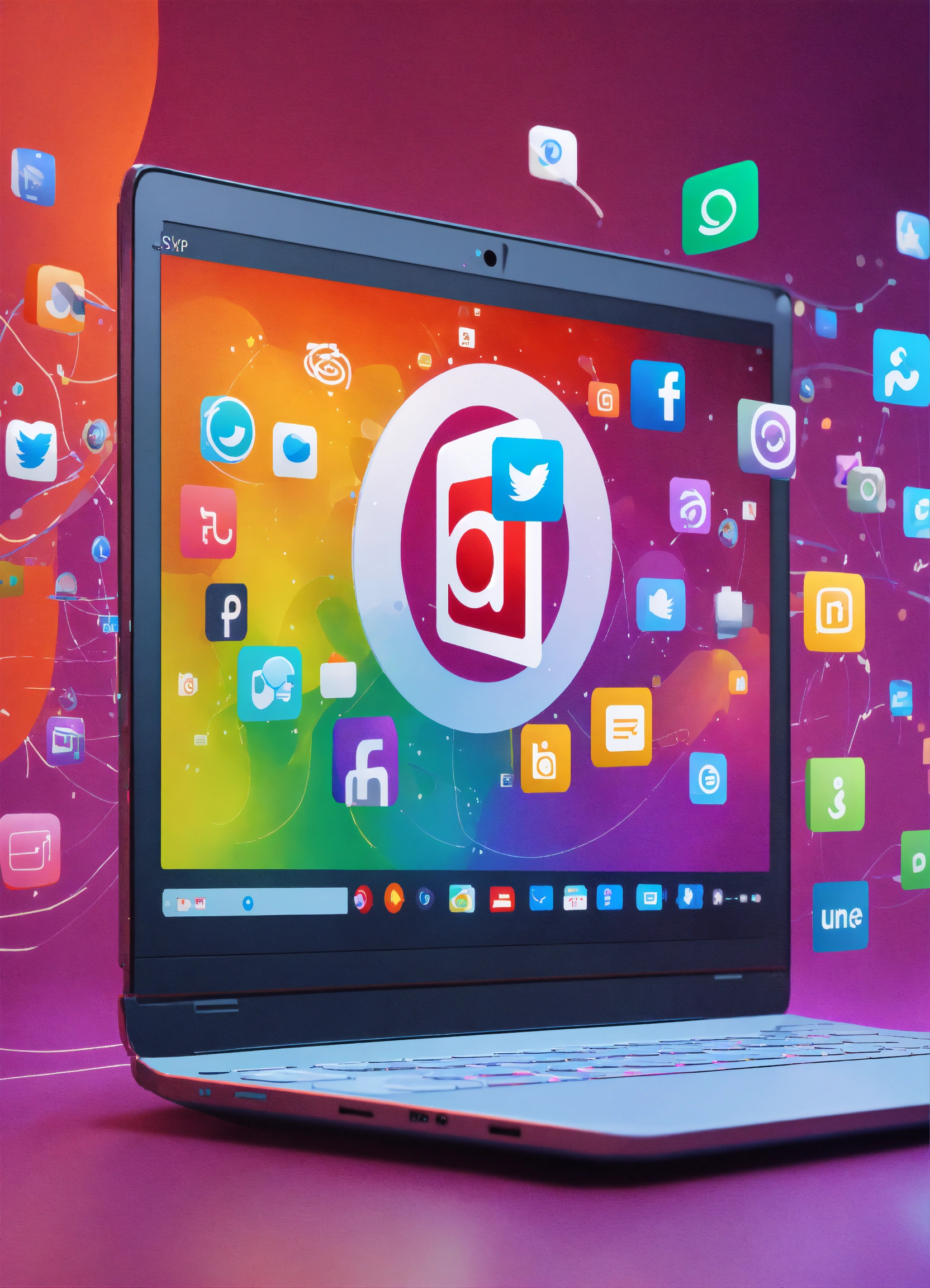 Lexica - A 3D high resolution digital design of a thin silver laptop in ...