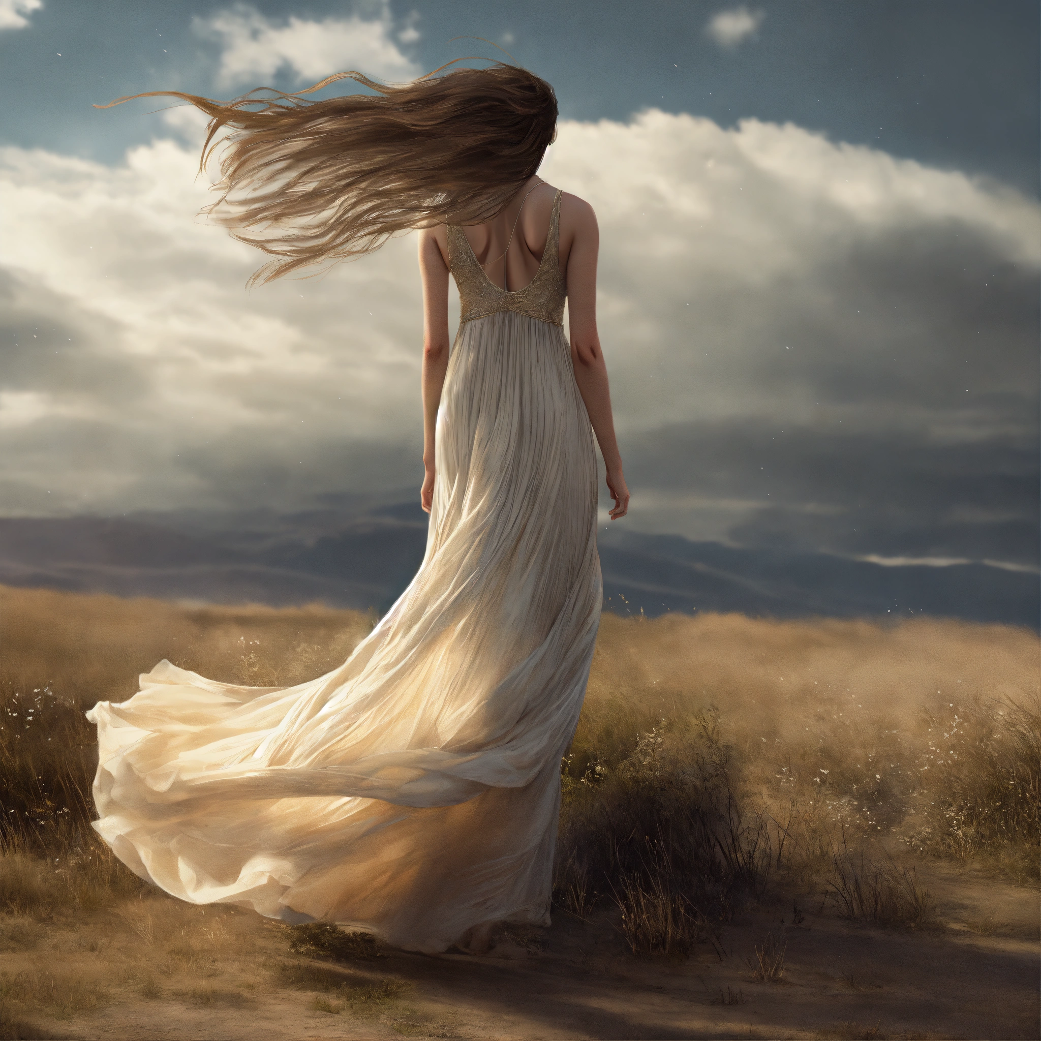 Lexica - Headless, hair in the wind, full body, frontside, hyper ...