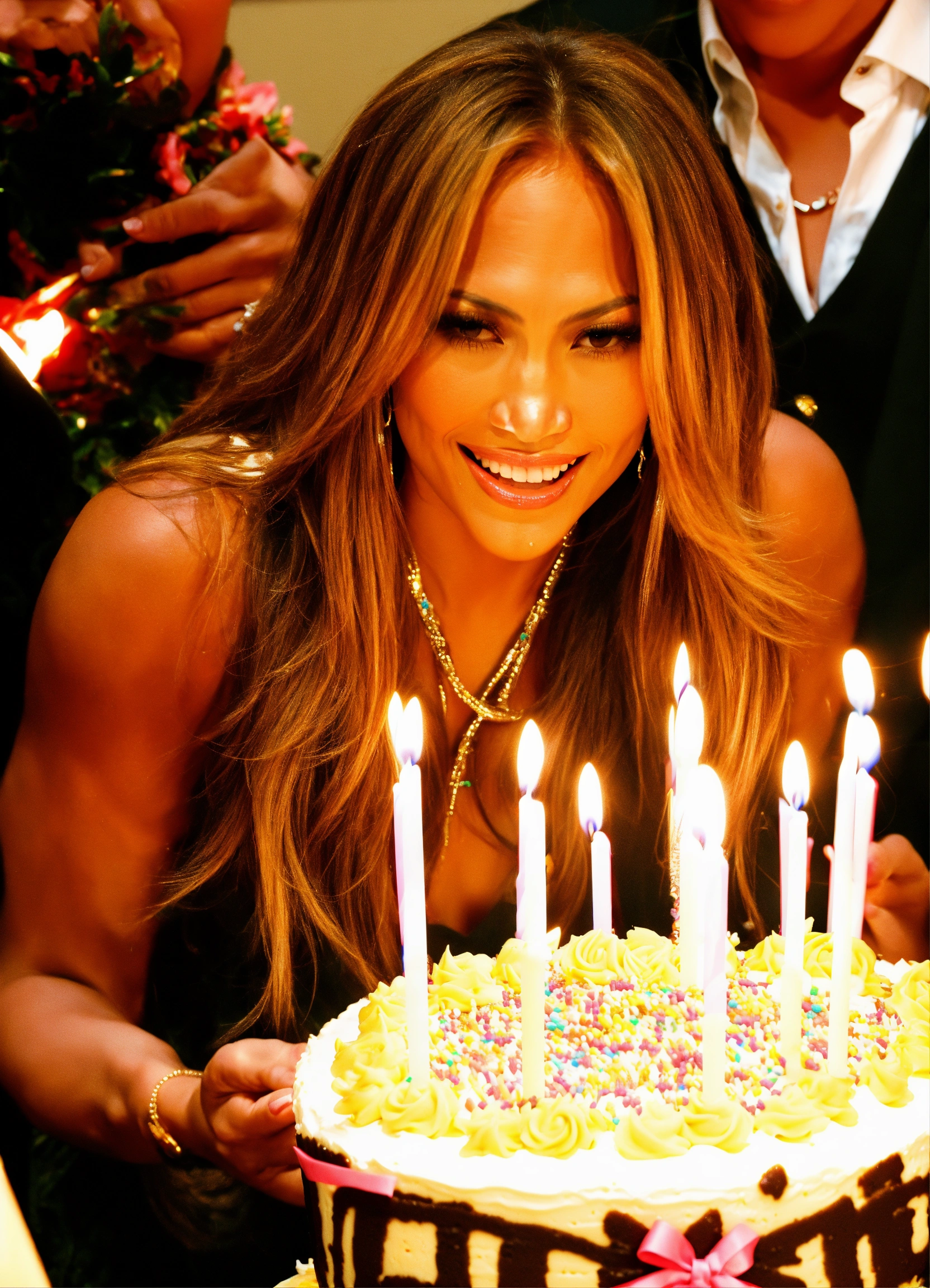 Lexica - Jennifer lopez with birthday cake