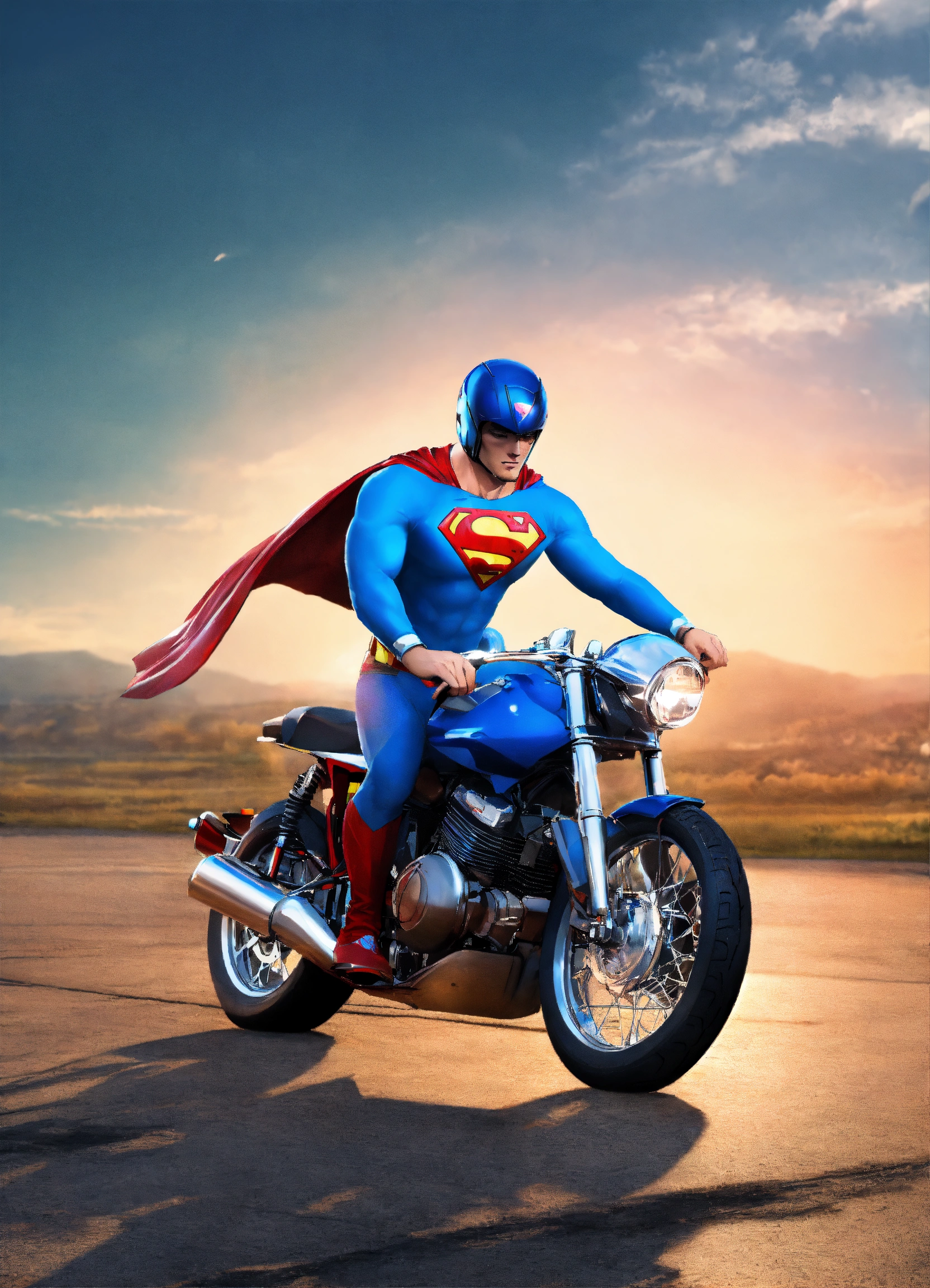 Lexica - Superman in the form of a motorcycle,8K
