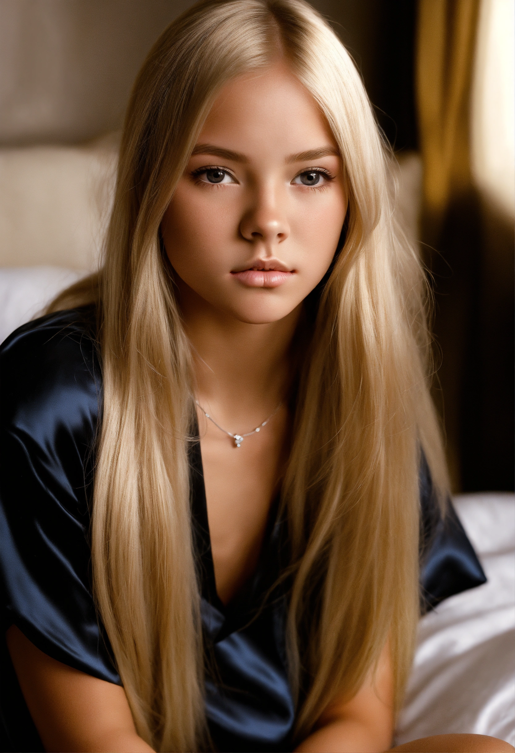 Lexica - Stunning angelic platinum blond young petite tween with hazel ...