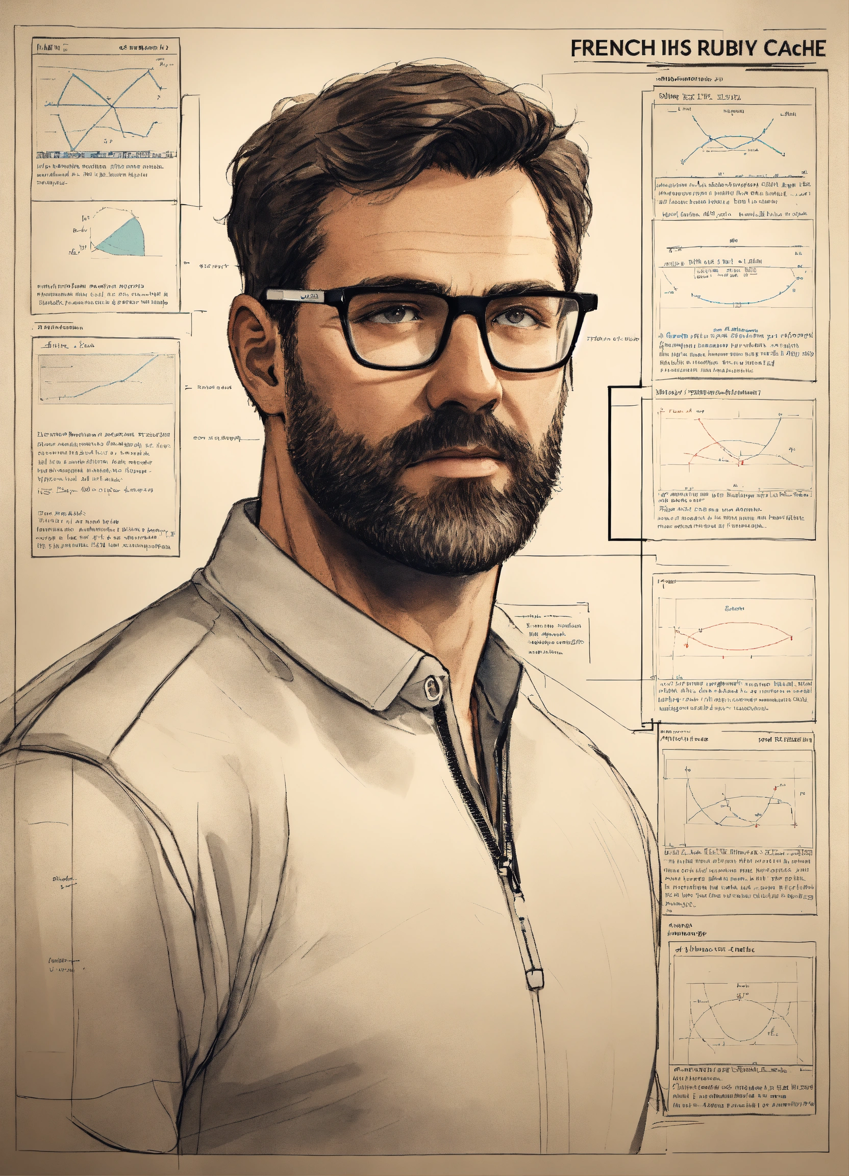 Lexica - Portrait of a french rugby coach wearing a pair of oversized ...