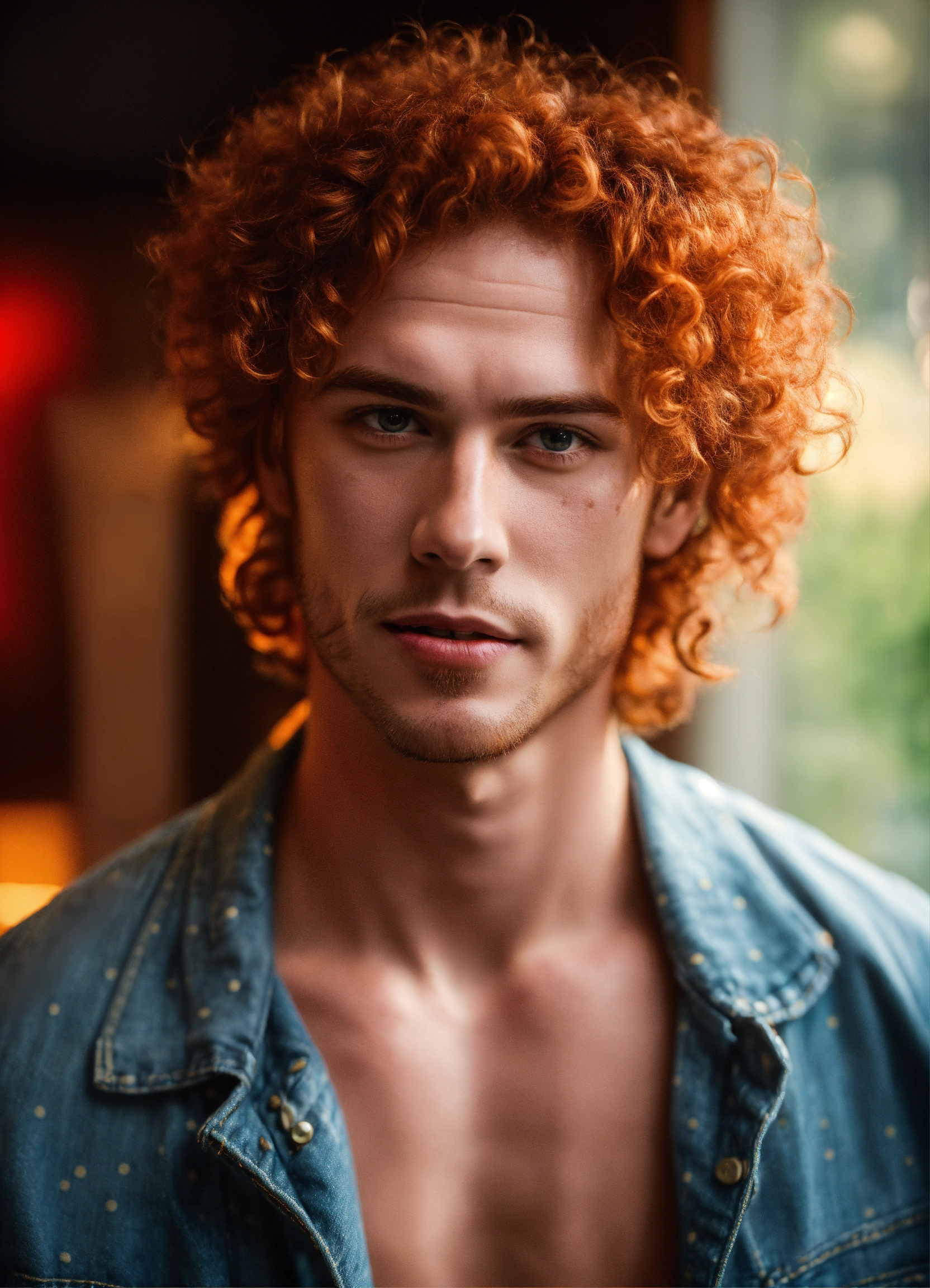 Lexica - Handsome human-looking alien male. With spotted red skin ...