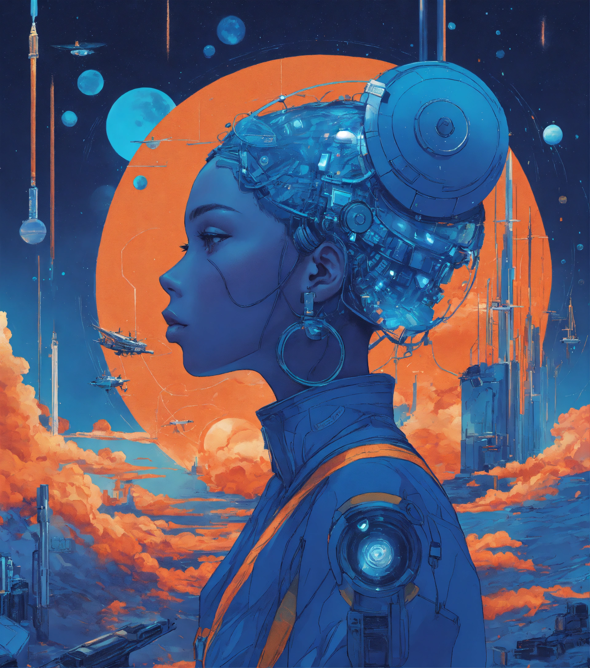 Lexica - Blue colors, Illustration, future, mystic, science fiction, A ...