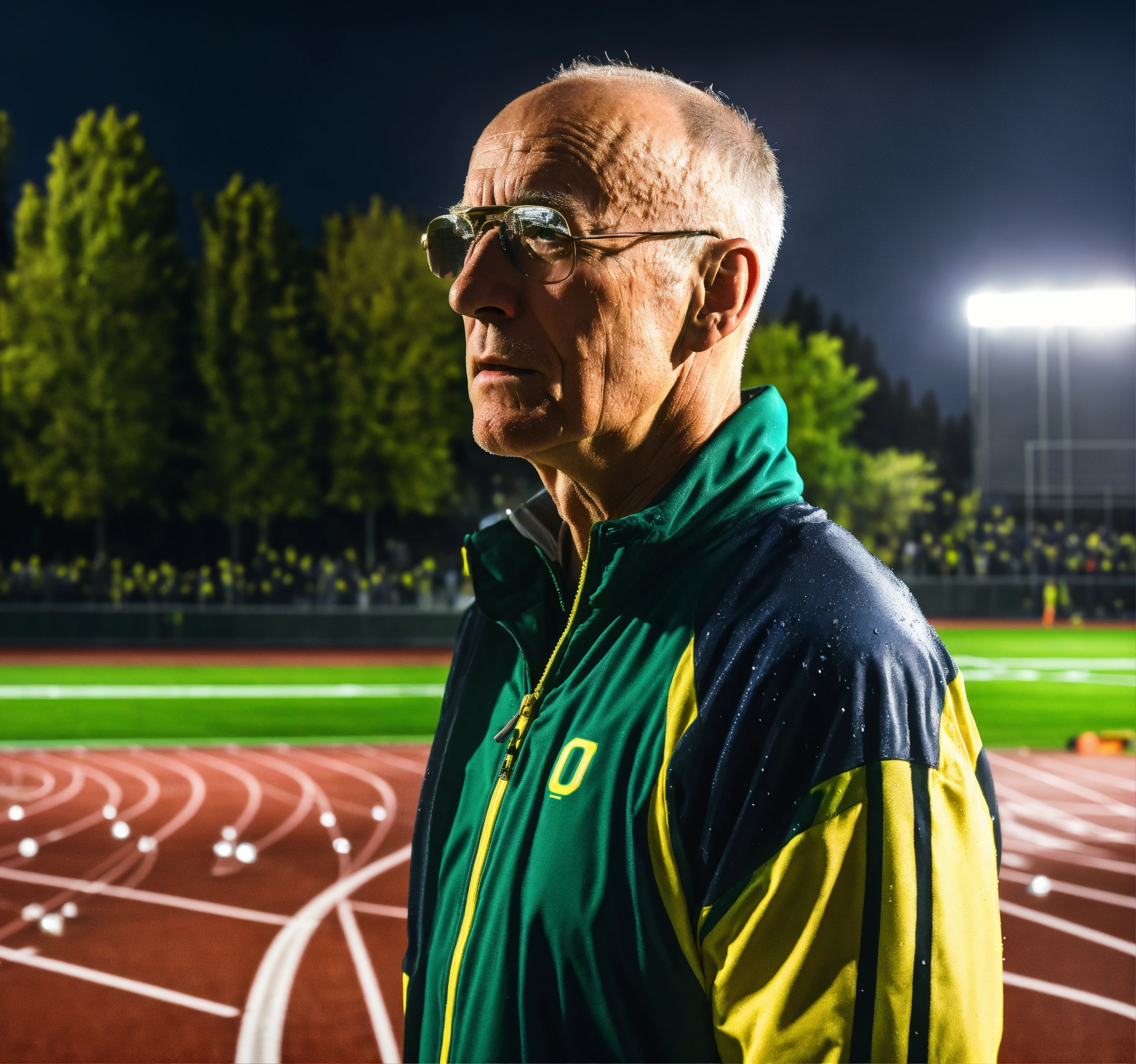 Lexica - 8k HDR photo young portrait of track and field coach "Bill ...