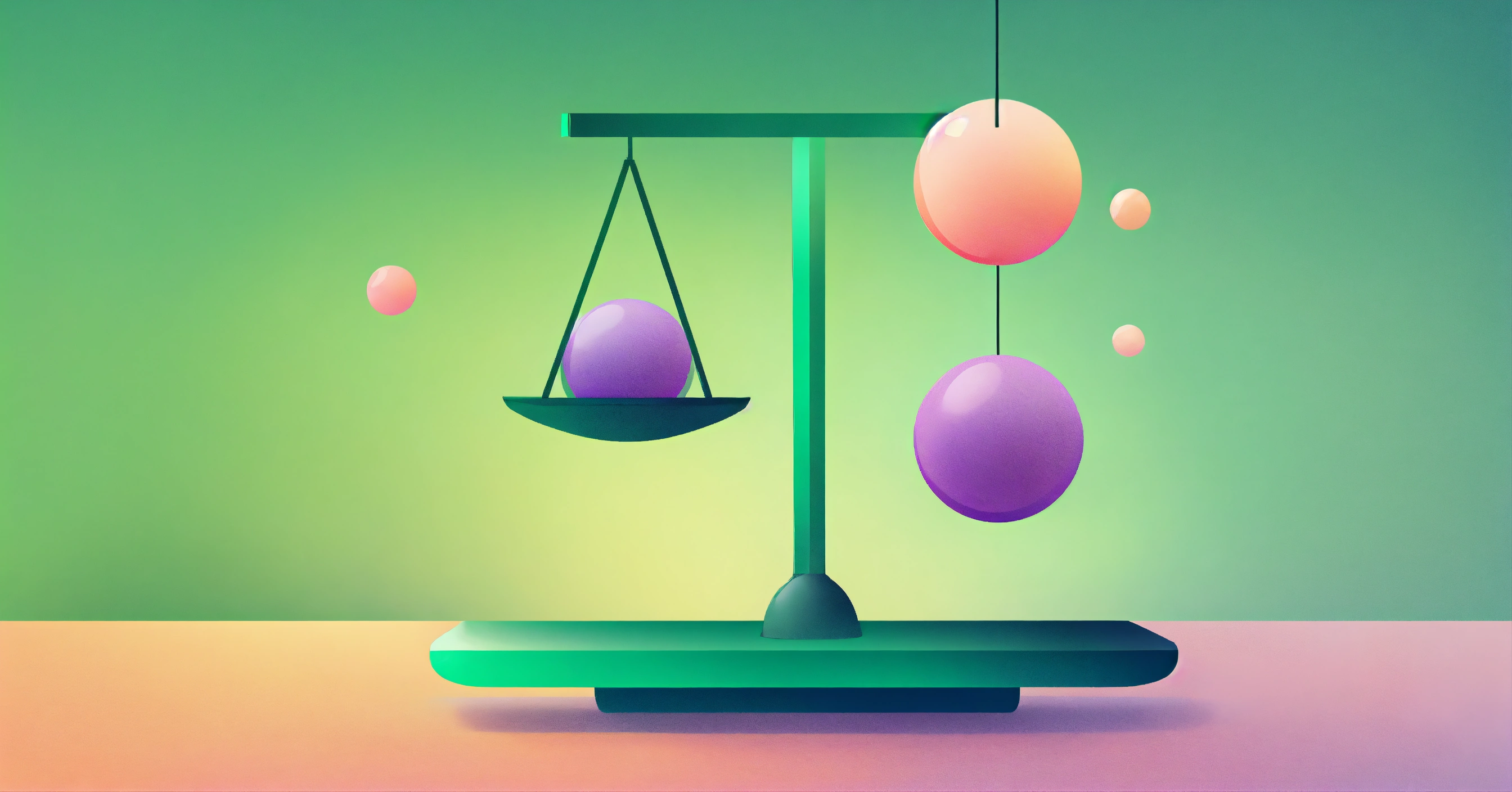 Lexica - Balance device simple flat gradient illustration. jade